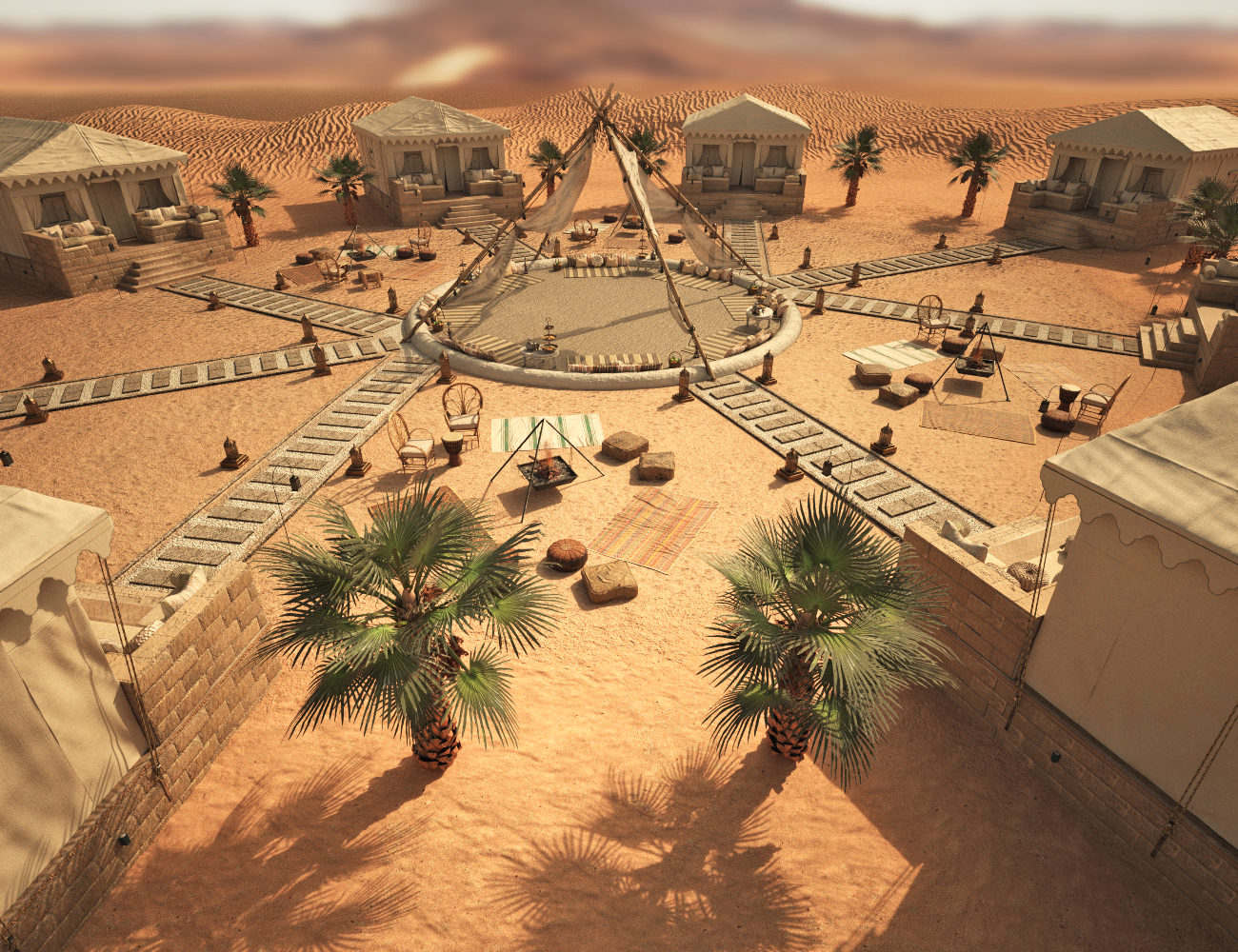 XI Desert Safari Camp | Daz 3D