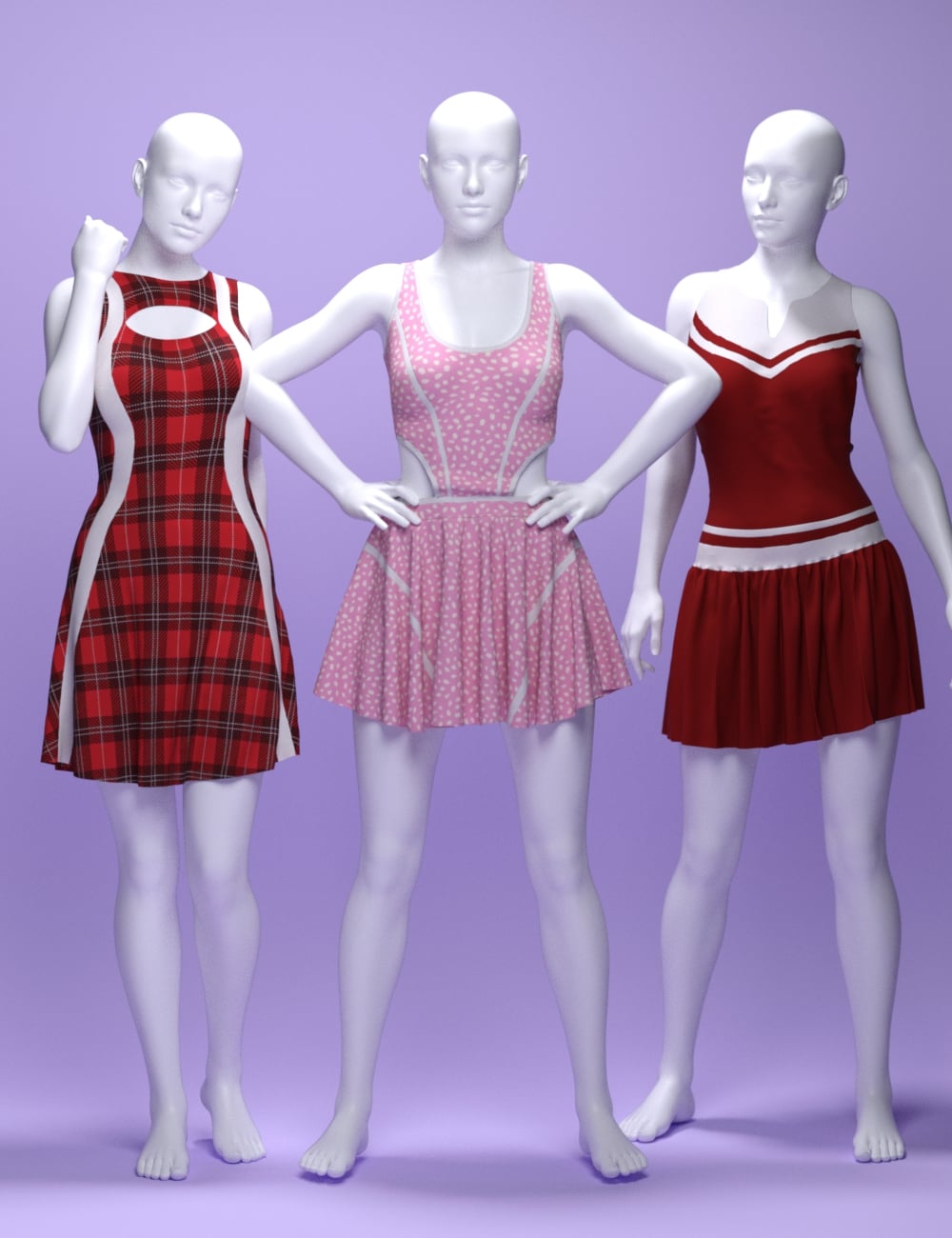 dForce MS Cute Tennis Dresses Set for Genesis 8 Female and Genesis 9 ...