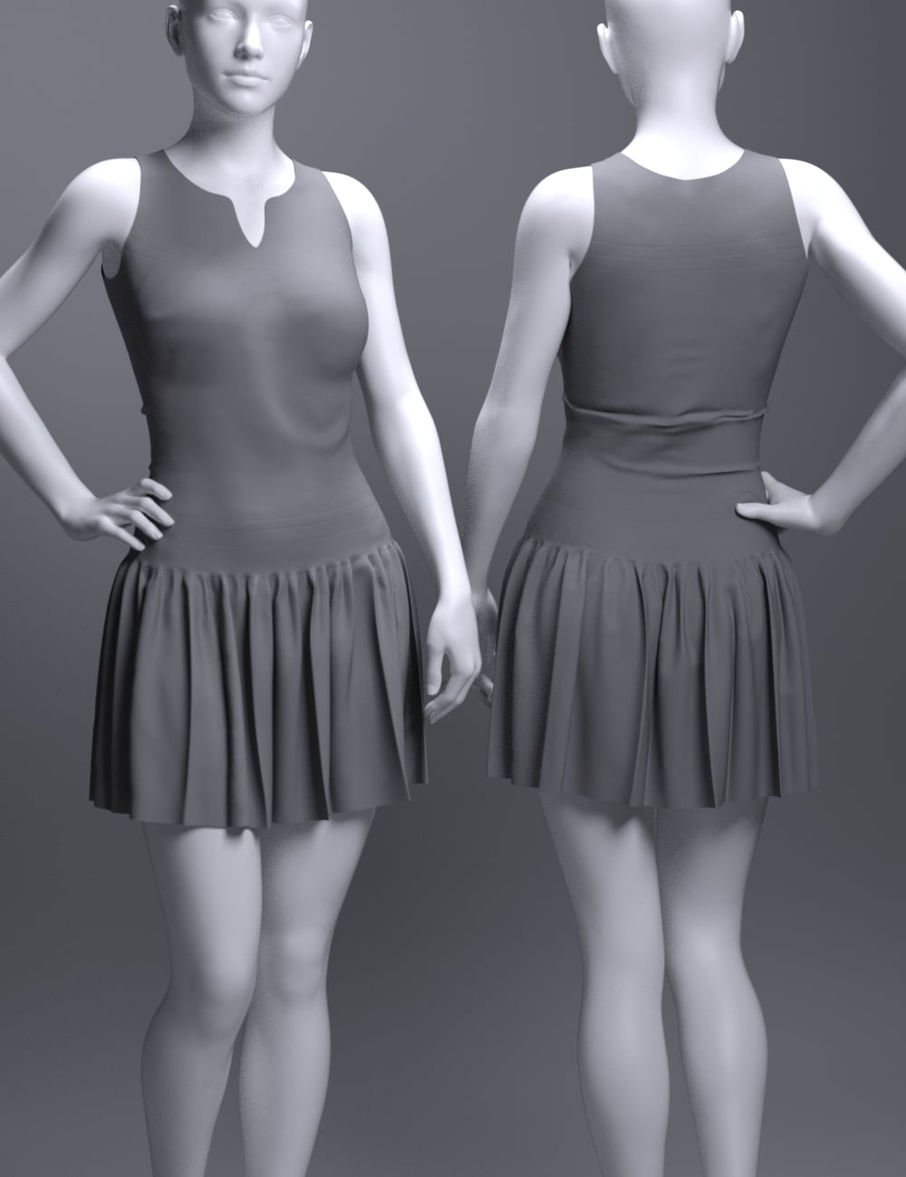 dForce MS Cute Tennis Dresses Set for Genesis 8 Female and Genesis 9 ...