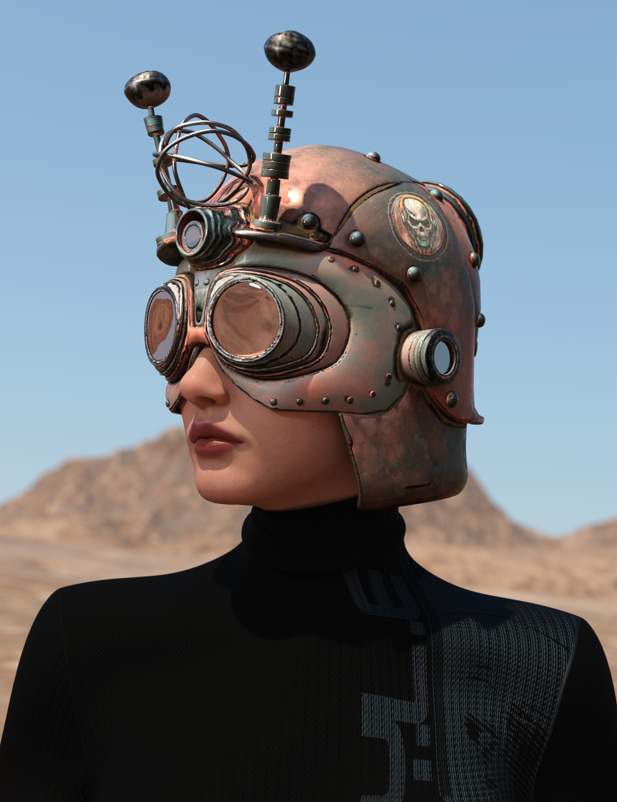 Heila Drifter Helmet for Genesis 9 | Daz 3D