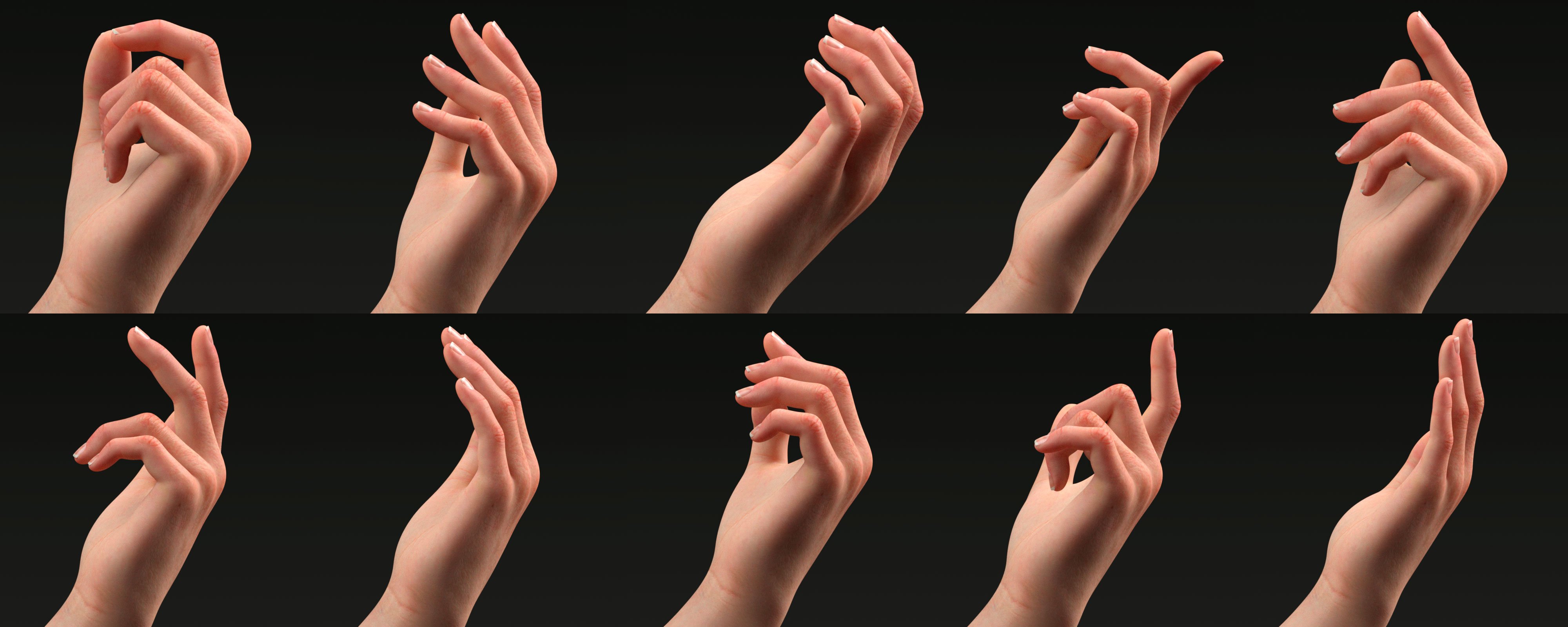 101 Hands Of Grace Poses for Genesis 9 | Daz 3D