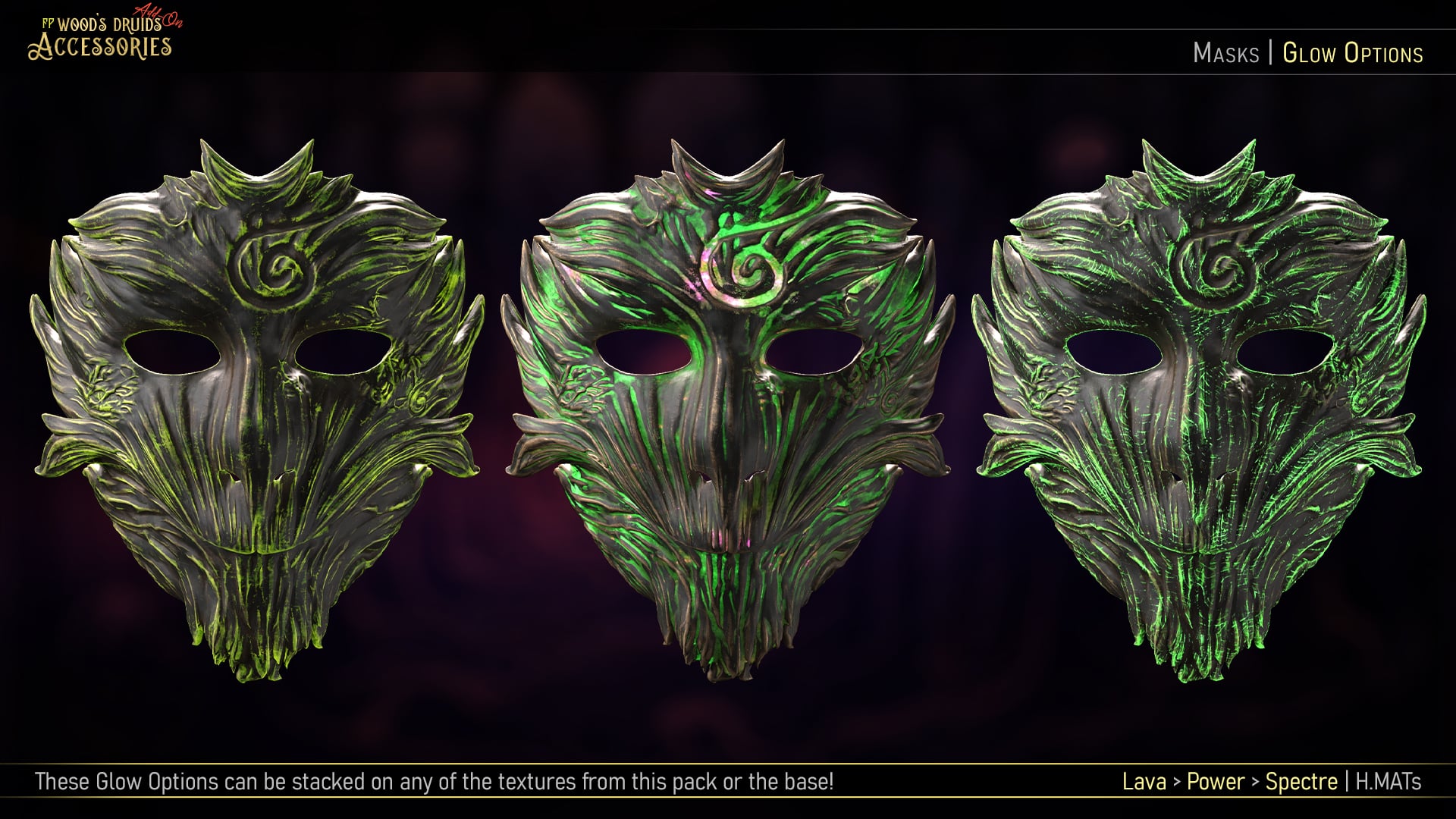 FP Woods Druids Accessories Add-On Texture for Genesis 9 | Daz 3D