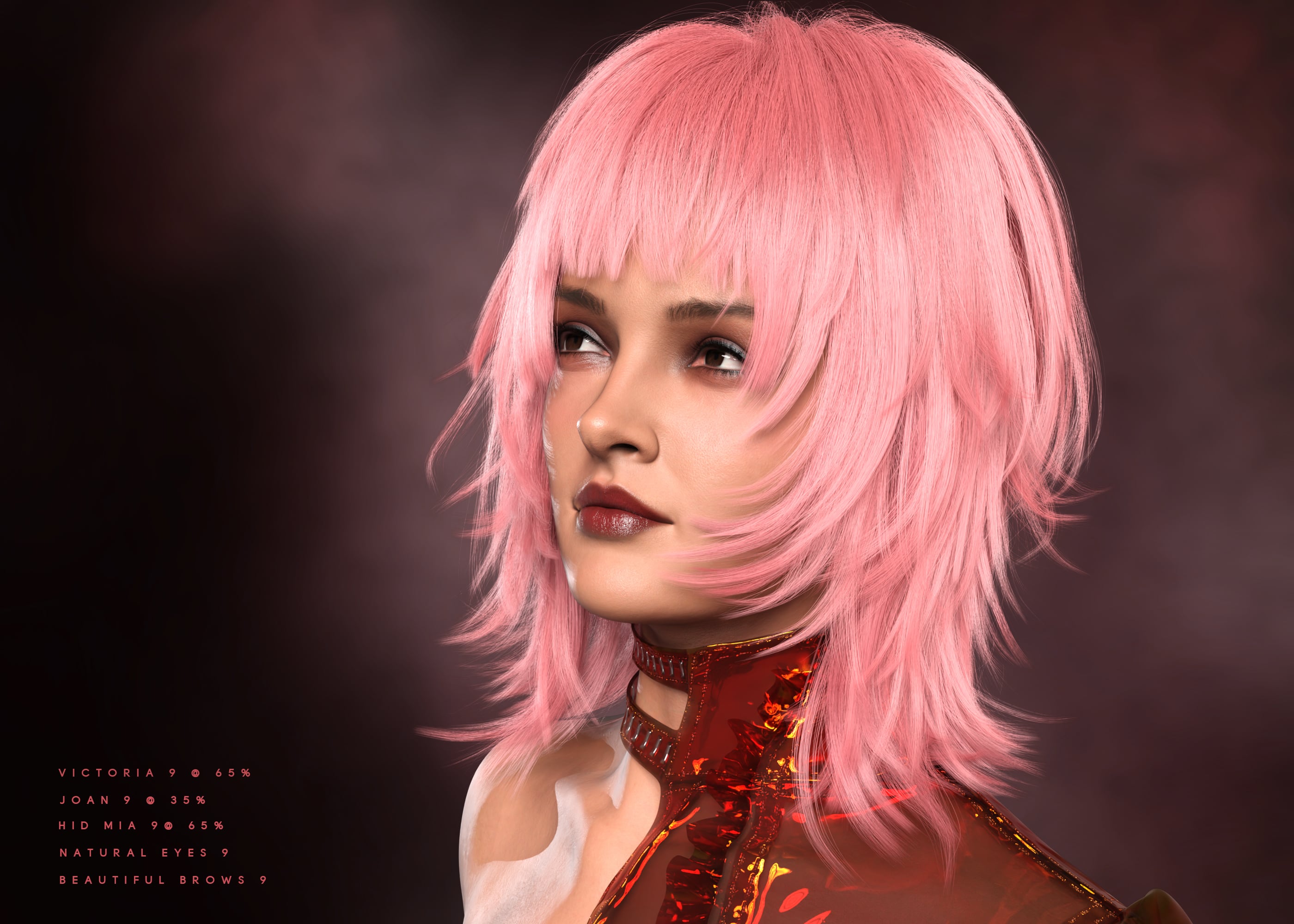 dForce Sci Pop Hair for Genesis 9 | Daz 3D