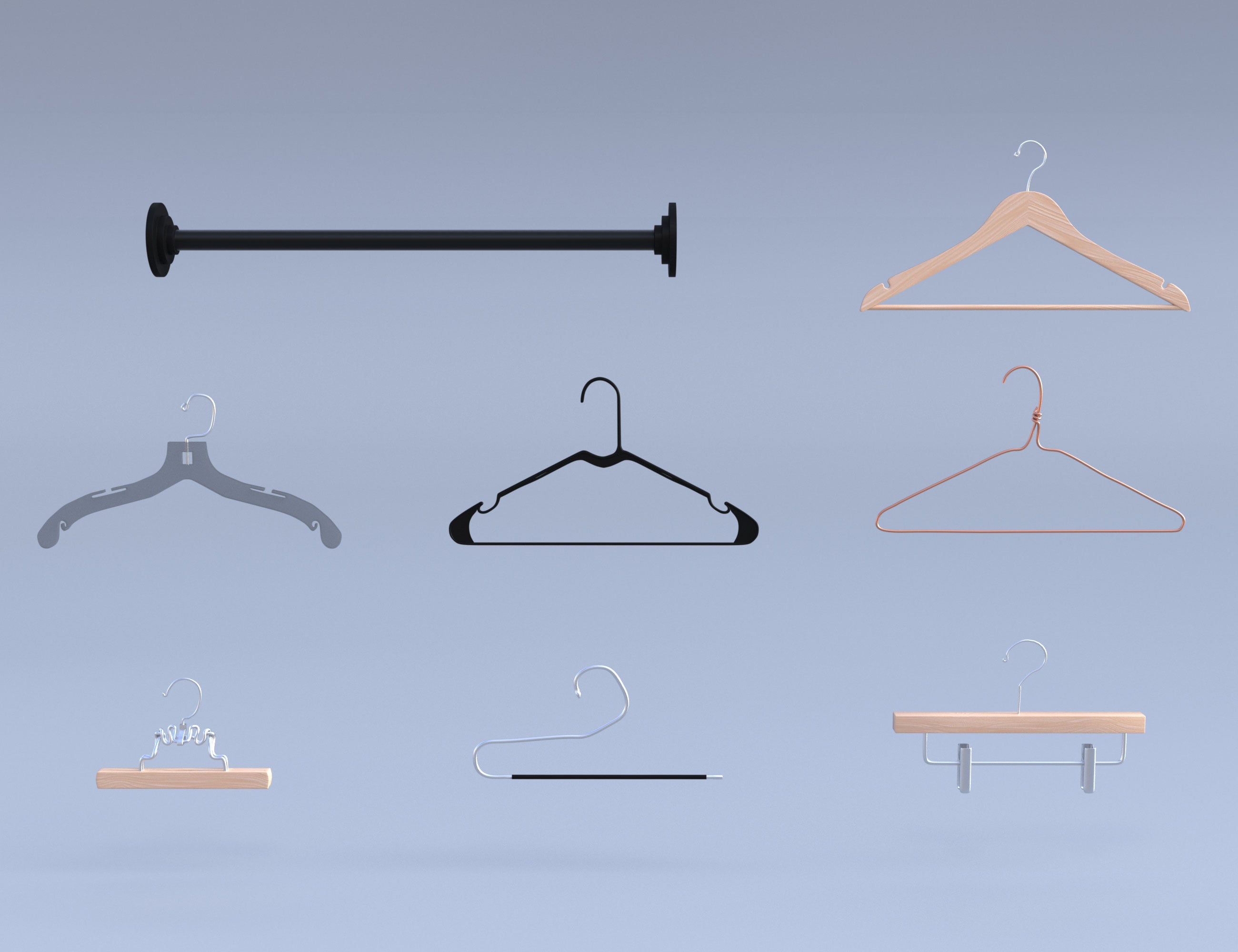 Clothing Hangers for Genesis 9 and Genesis 8 dForce Clothing | Daz 3D