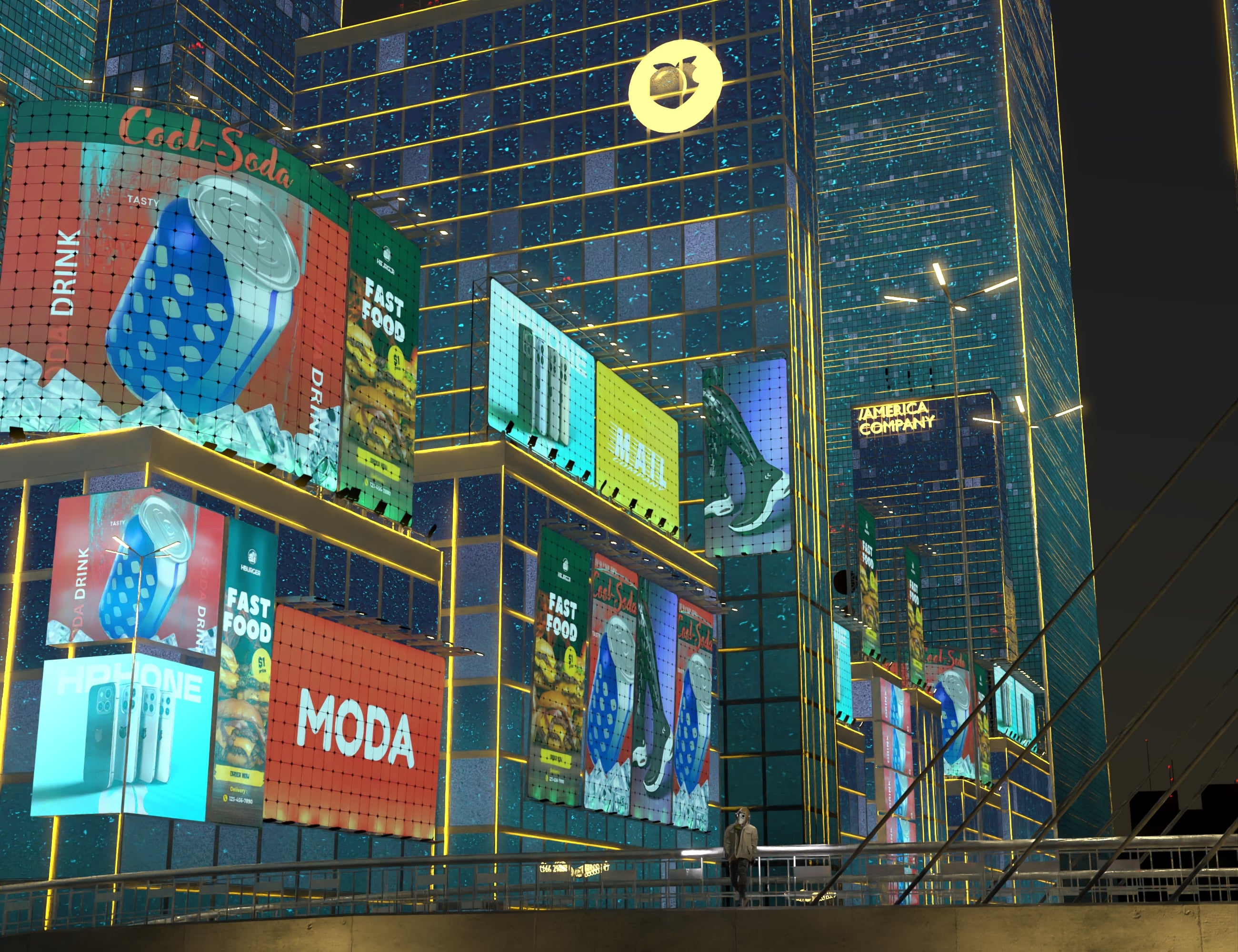 HT Mega Cyberpunk City Landscape | Daz 3D