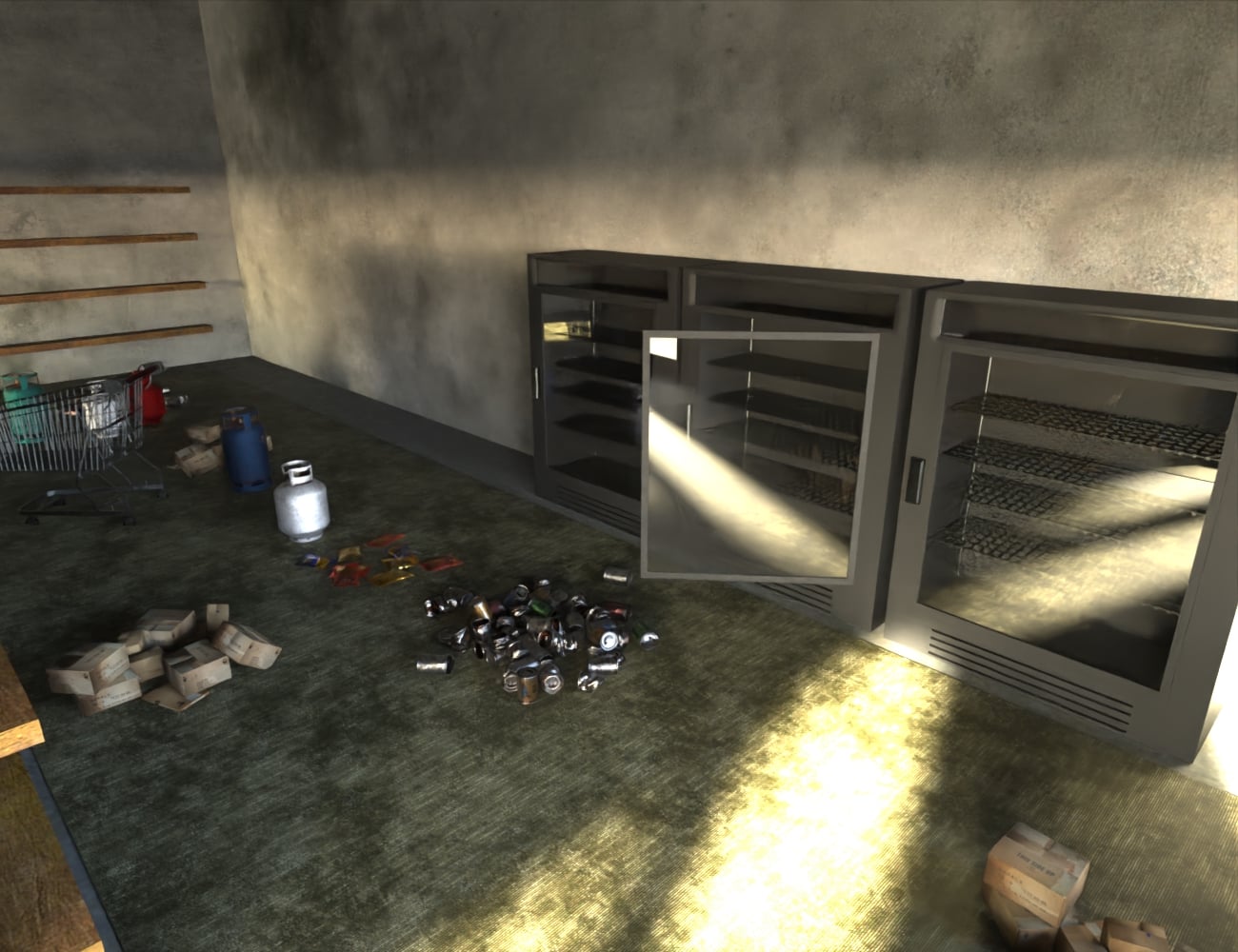 AP Post-Apocalyptic Gas Station Prop Set | Daz 3D