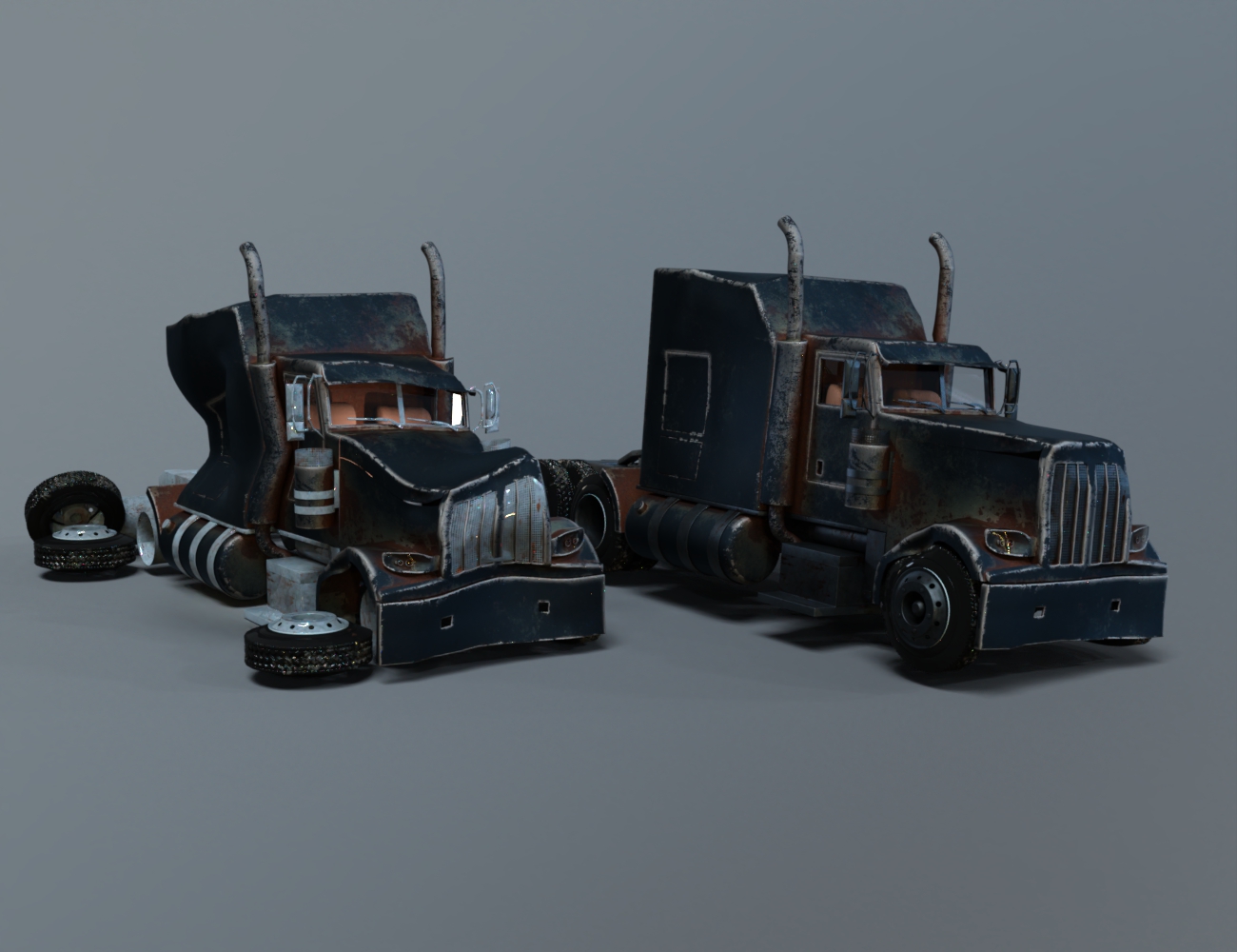 AP Post-Apocalyptic Cars Prop Set | Daz 3D
