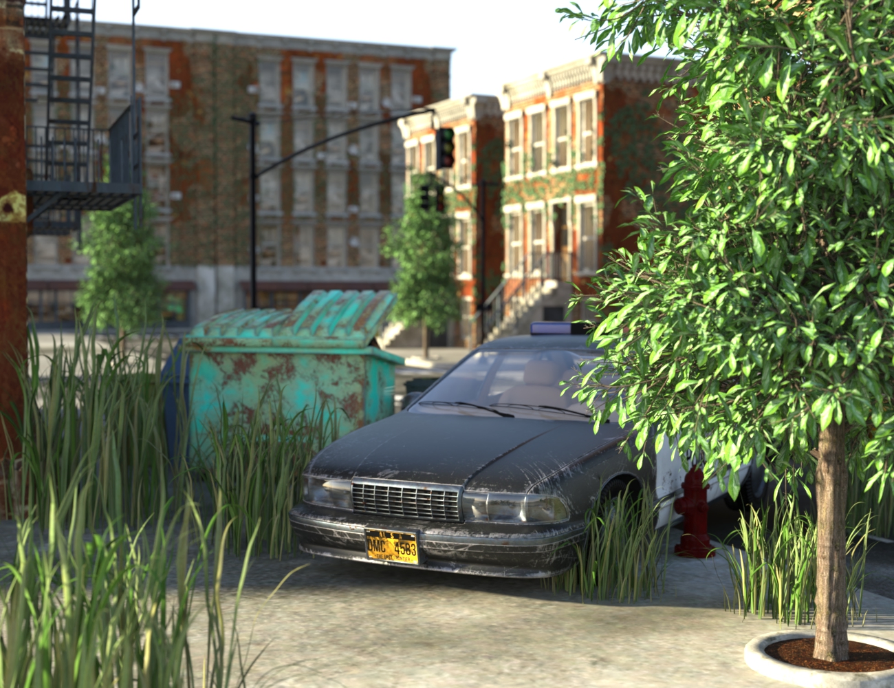 AP Post-Apocalyptic City Buildings Prop Set | Daz 3D