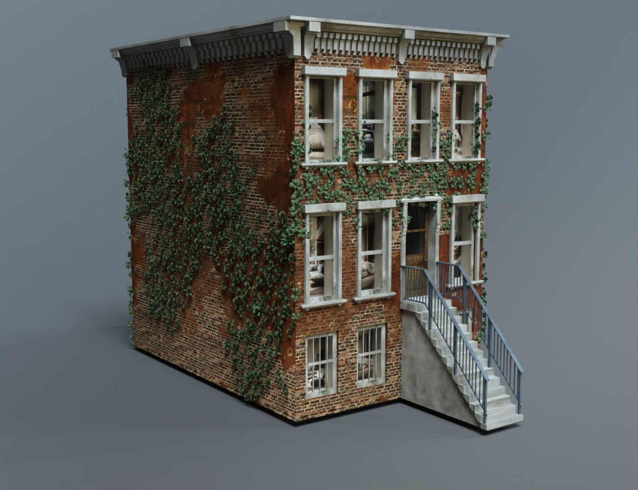 AP Post-Apocalyptic City Buildings Prop Set | Daz 3D