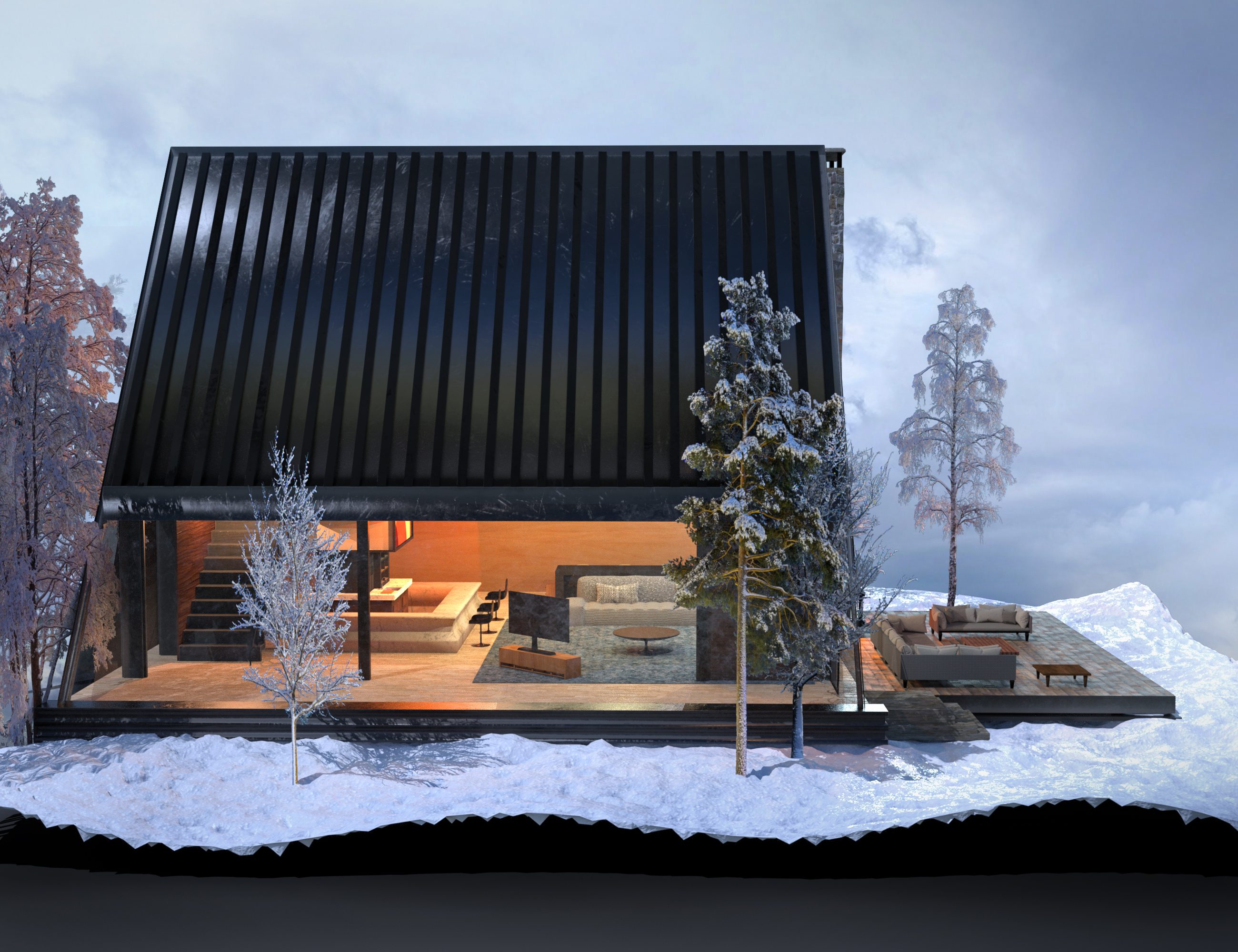 MB Christmas Woodland Cabin | Daz 3D