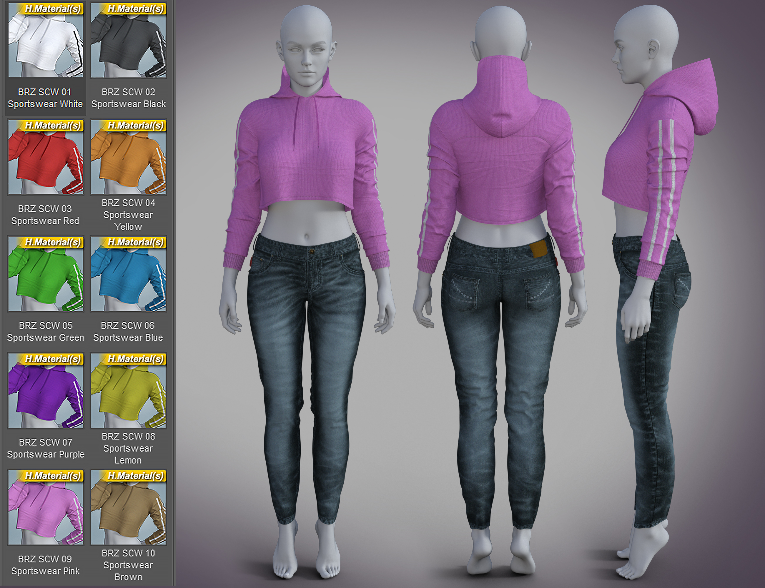 dForce BRZ Sports Casual Wear for Genesis 9 | Daz 3D