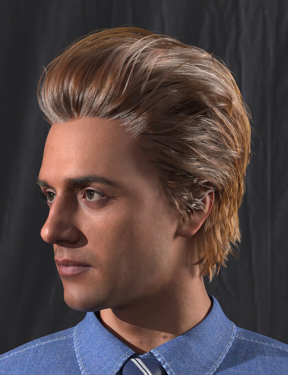 dForce Messy Swept Back Hair for Genesis 9 ⋆ 3d-stuff Community