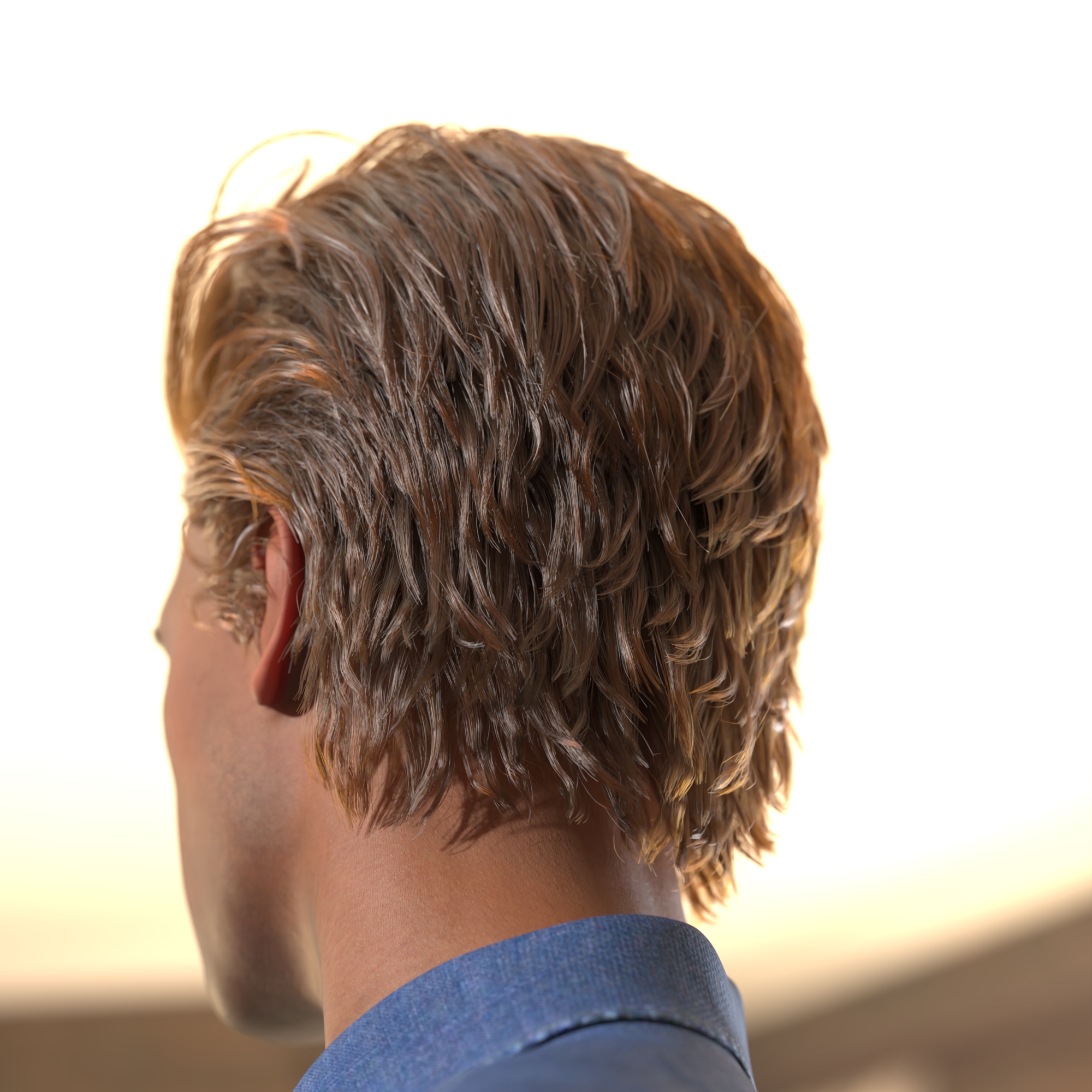dForce Messy Swept Back Hair for Genesis 9 | Daz 3D