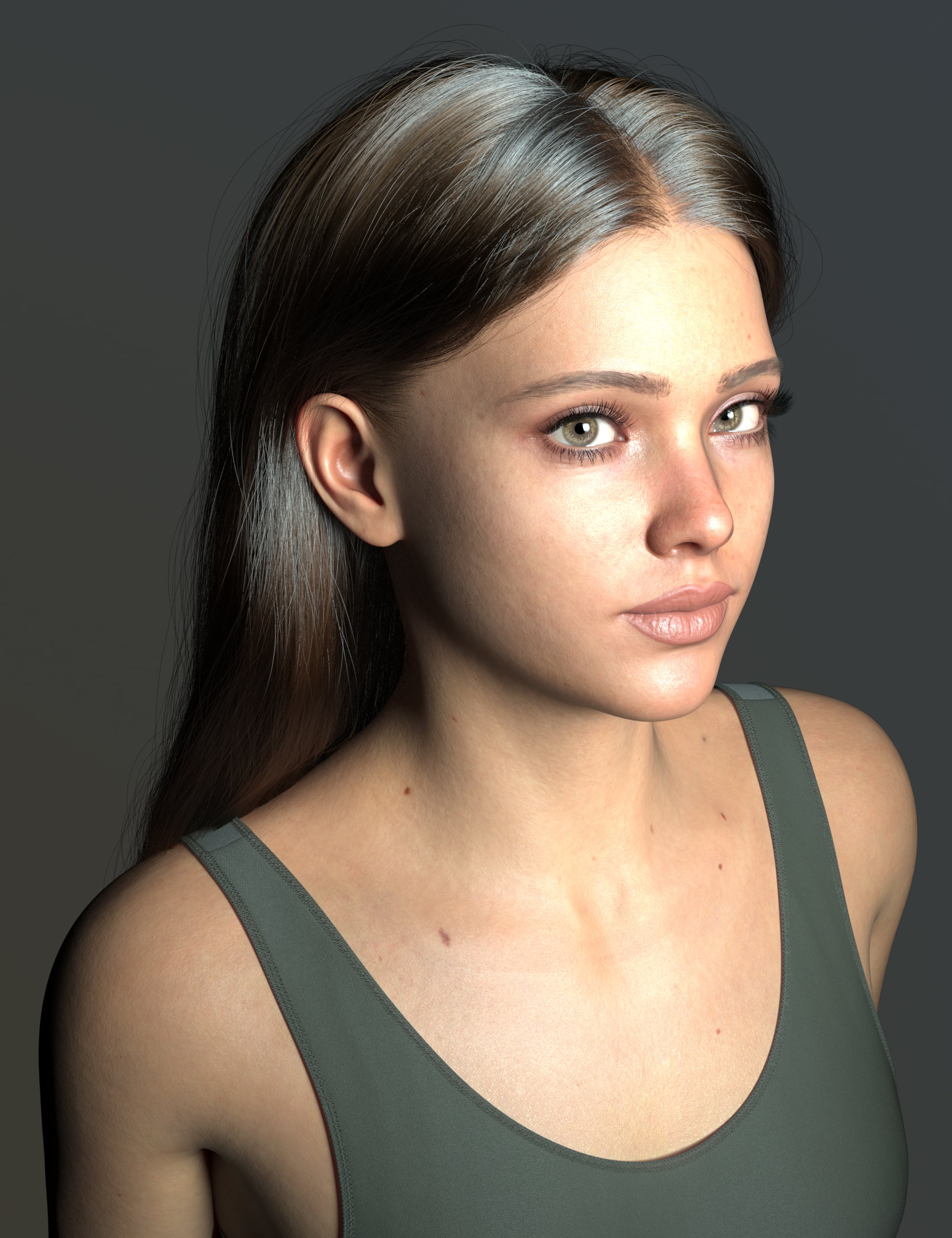 dForce Strand-Based FE Classic Straight Hair for Genesis 9, 8, and 8.1 ...