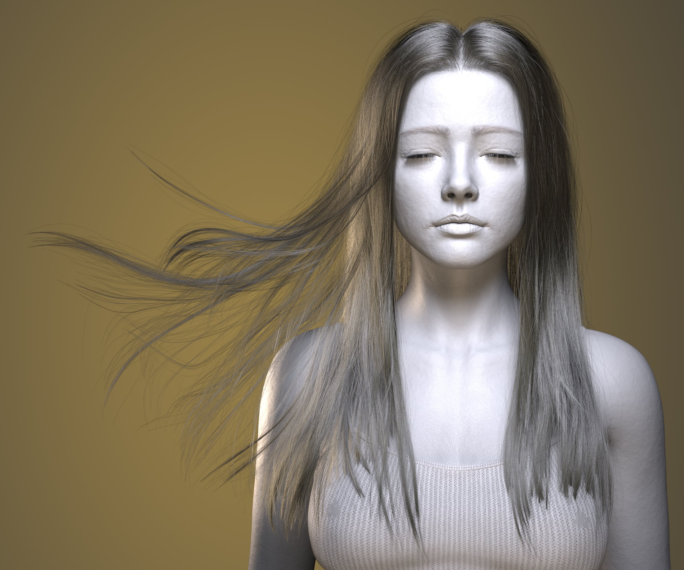 dForce Strand-Based FE Classic Straight Hair for Genesis 9, 8, and 8.1 ...