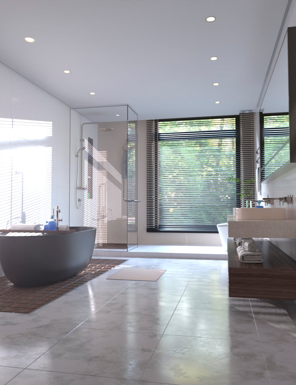 Elegant Freshuminous Bathroom | Daz 3D