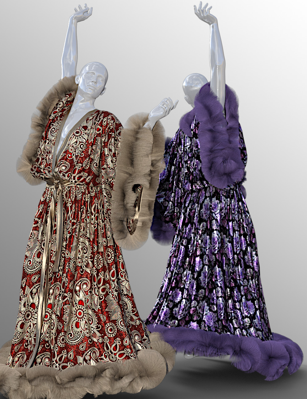 dForce Diva Robe for Genesis 9 and 8 Female | Daz 3D