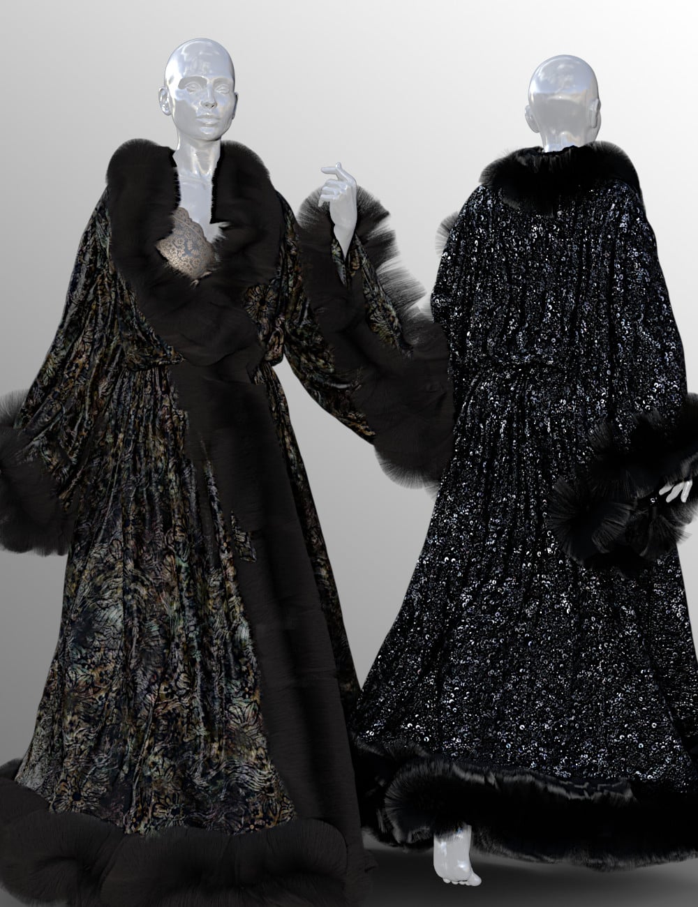 dForce Diva Robe for Genesis 9 and 8 Female | Daz 3D
