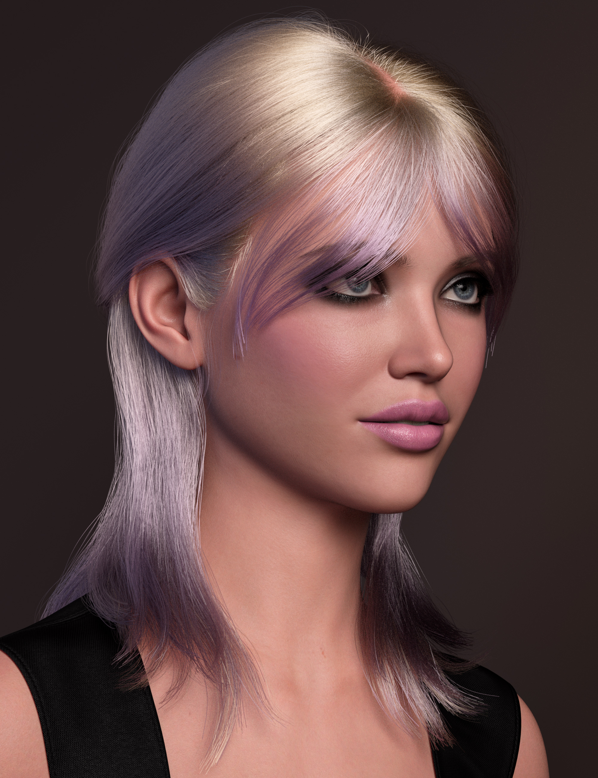 dForce Strand-Based Softly Tied Ponytail Hair Color Expansion | Daz 3D
