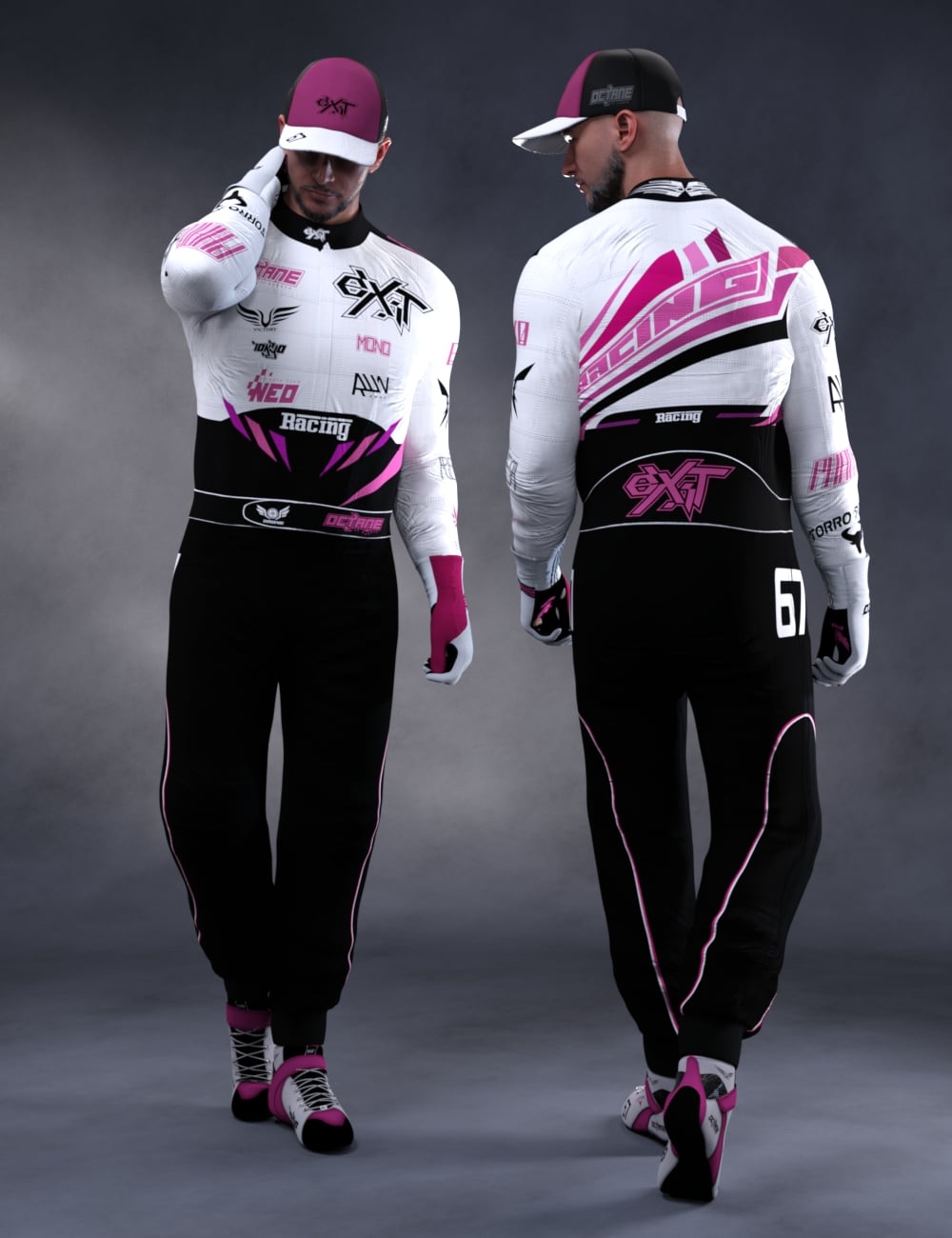 Race Car Pilot Suit Outfit | Daz 3D