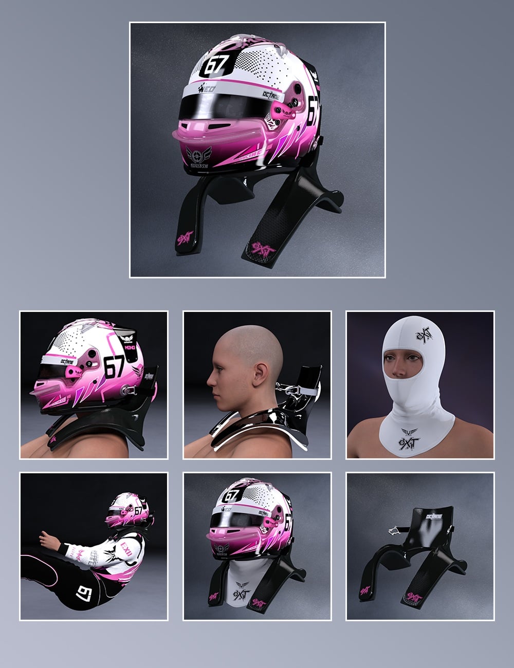 Concept Race Car Helmet | Daz 3D