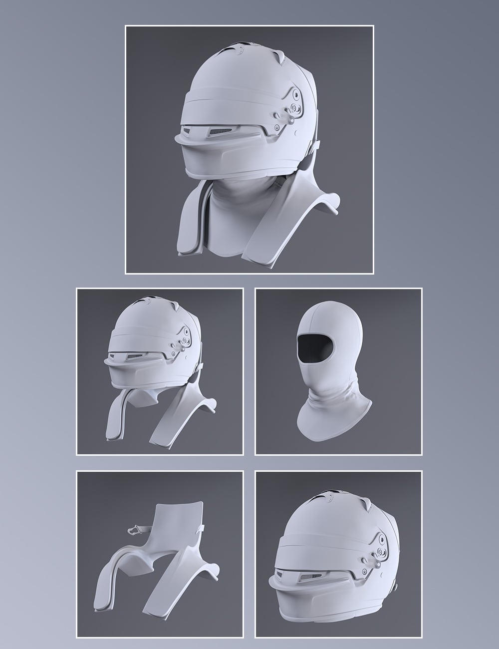 Concept Race Car Helmet | Daz 3D