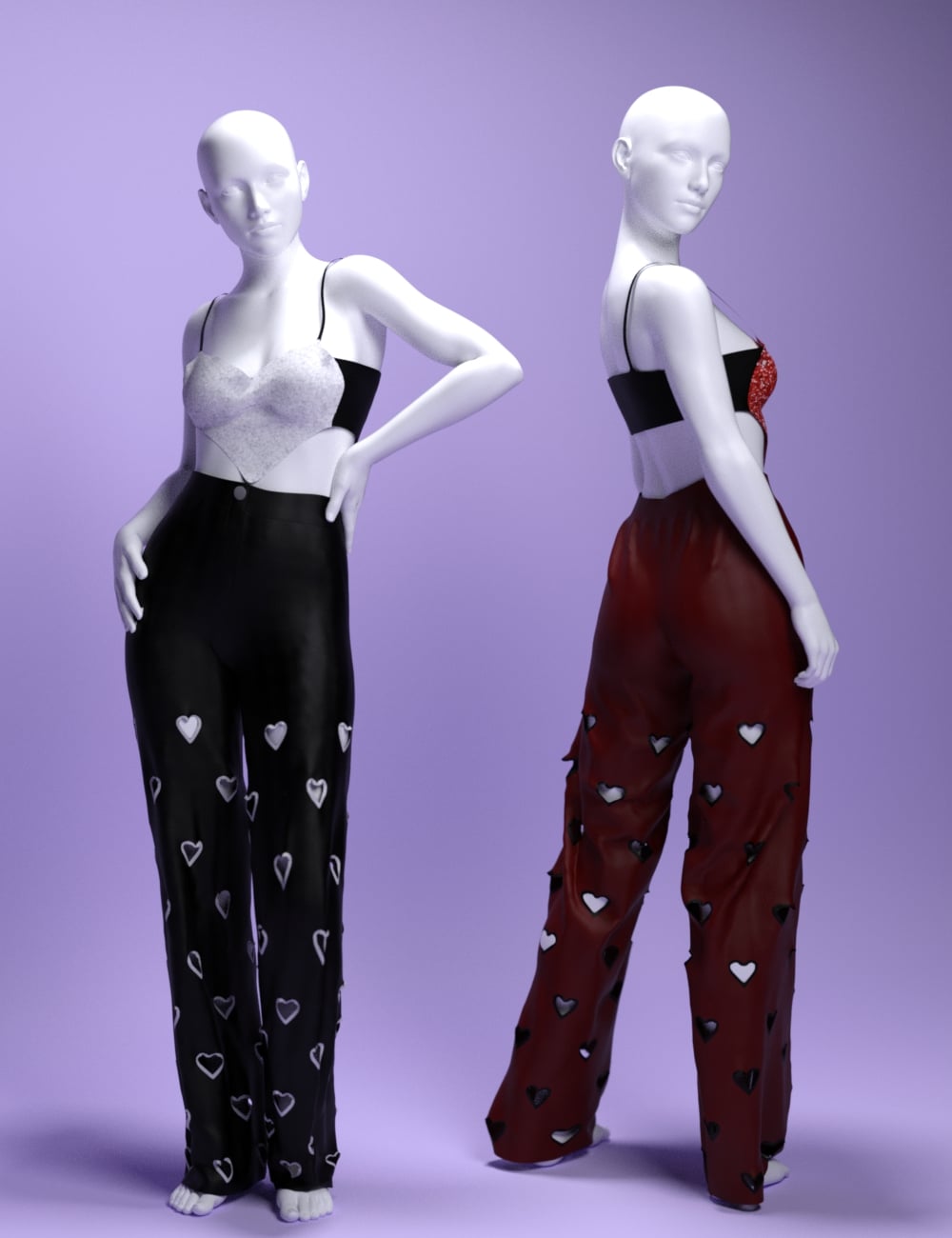 dForce MS Fashion Heart Outfit | Daz 3D