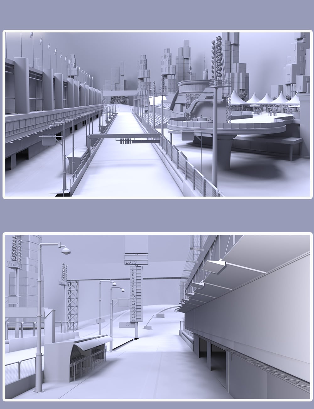 Concept Race Car Track | Daz 3D