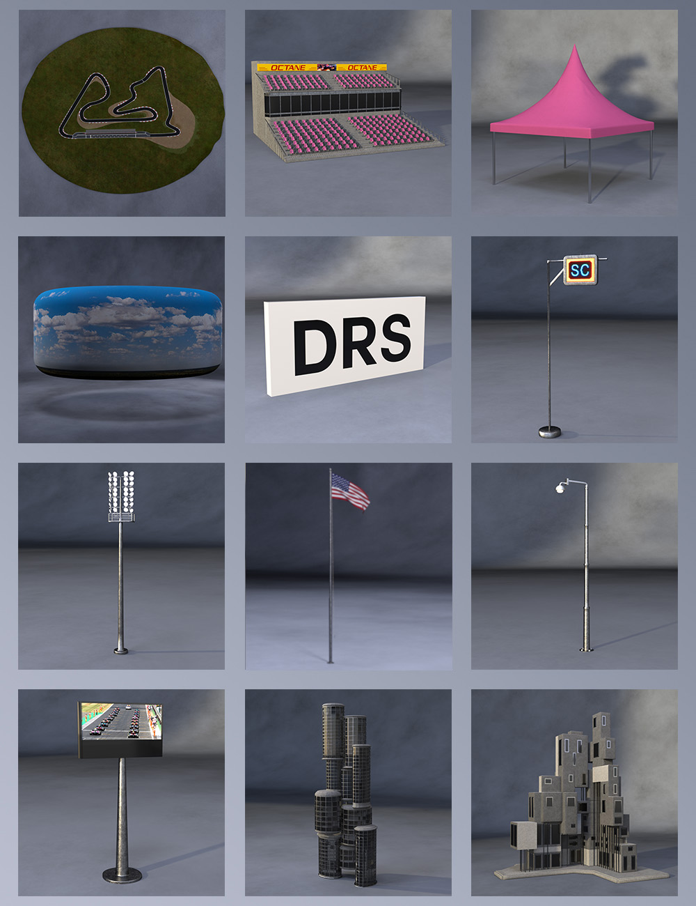 Concept Race Car Track | Daz 3D