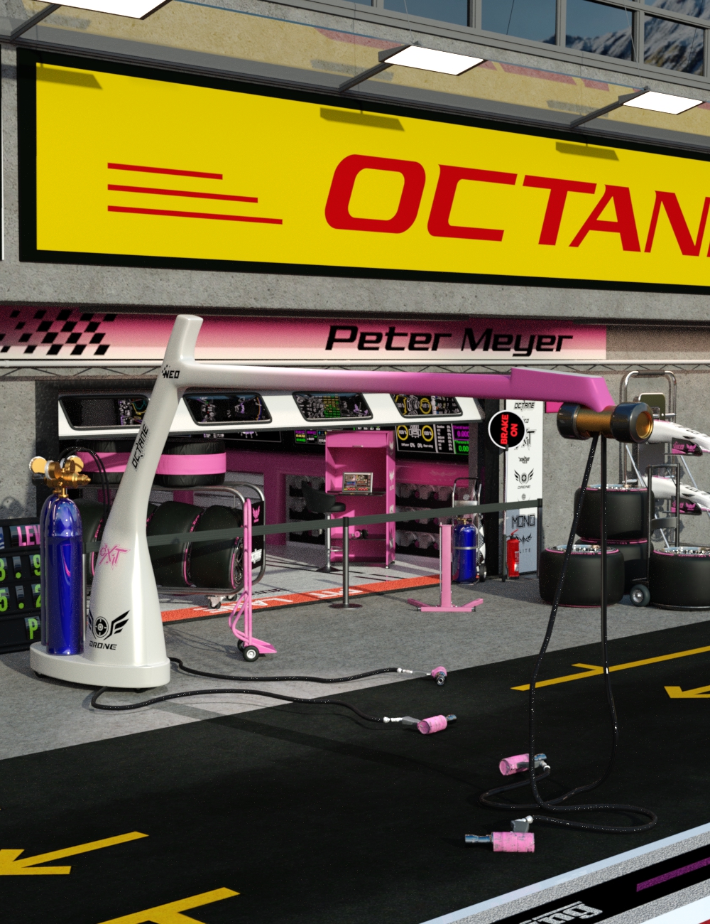 Concept Race Car Pit Lane Garage | Daz 3D