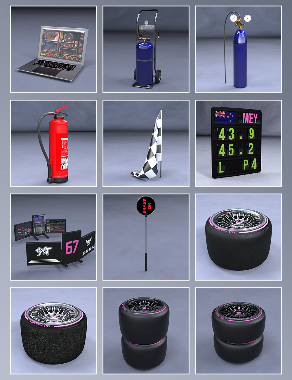 Concept Race Car Pit Lane Garage | Daz 3D