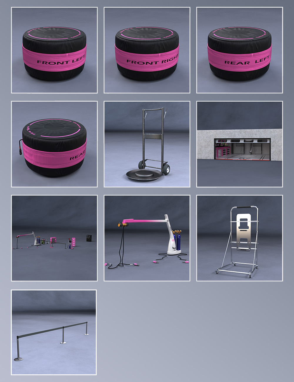 Concept Race Car Pit Lane Garage | Daz 3D