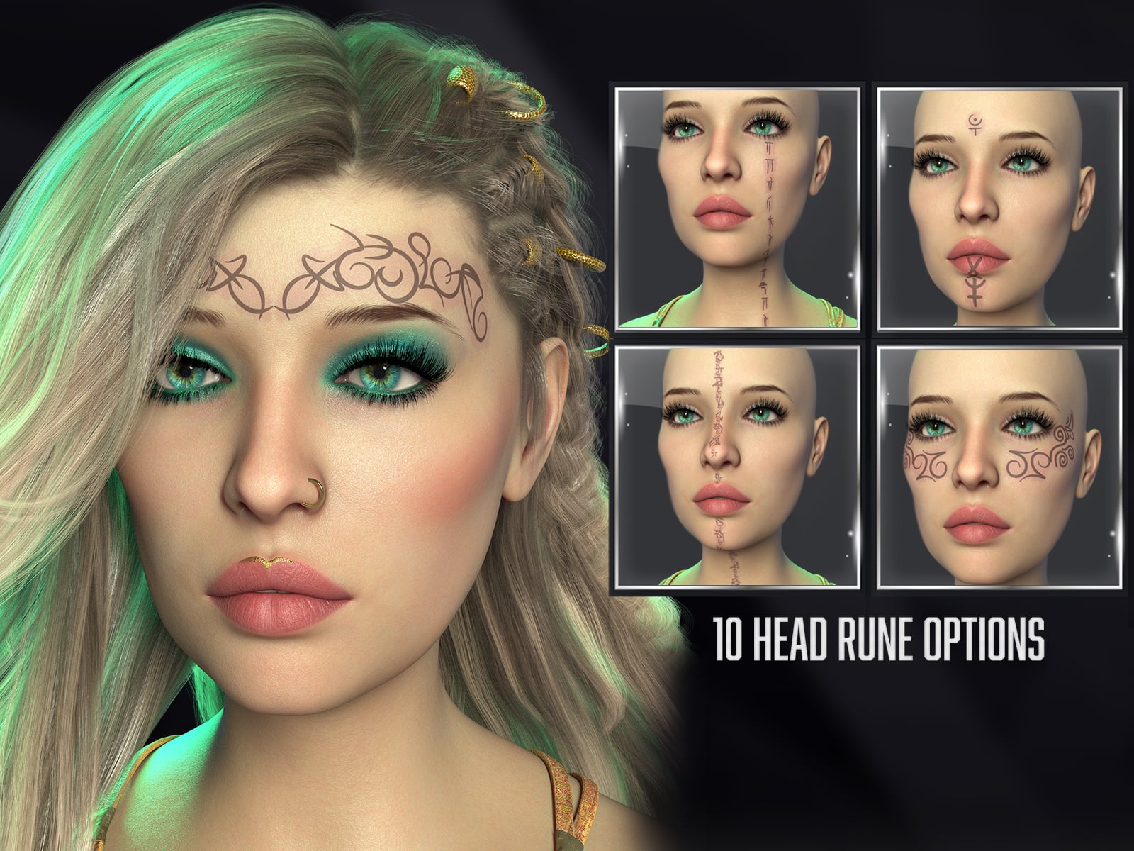 Twizted Runes Skin FX for Genesis 9 ⋆ Freebies Daz 3D