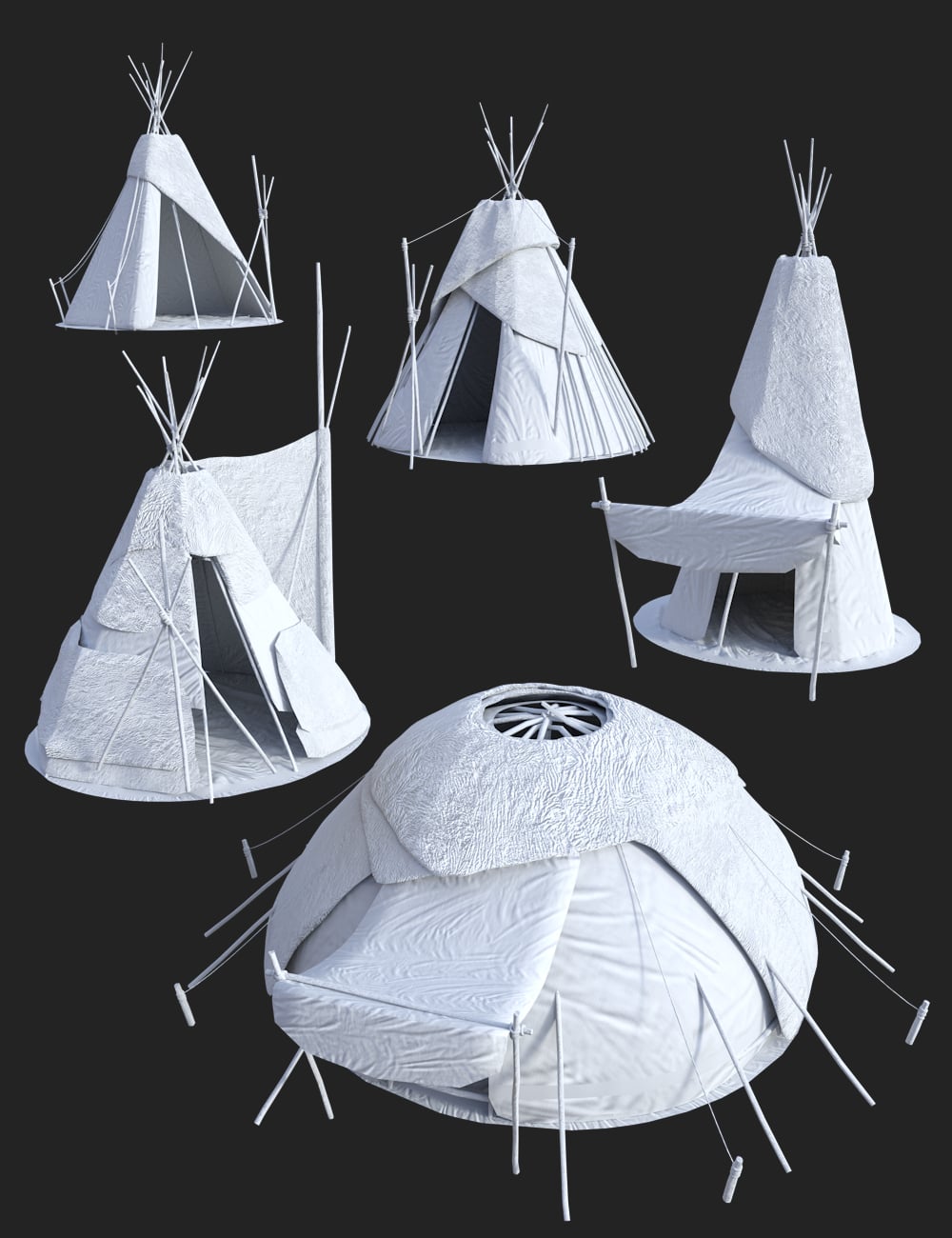 Native American Tents 2 | Daz 3D