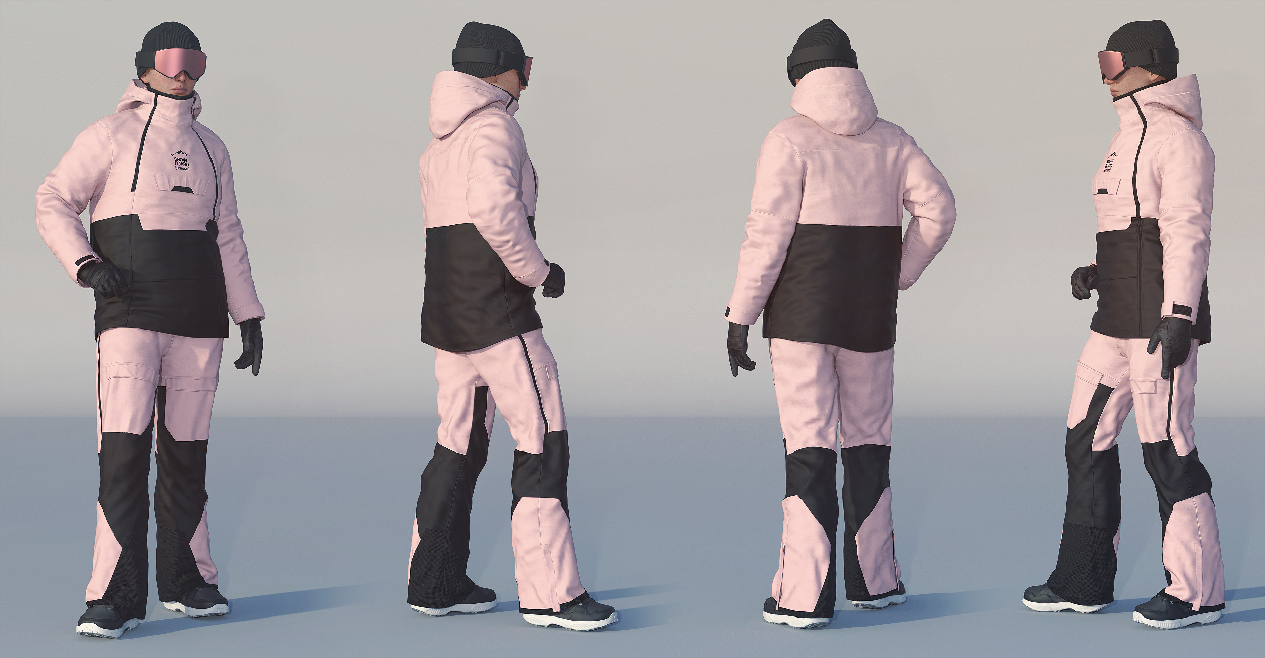 dForce Snowboard Outfit for Genesis 9 ⋆ Freebies Daz 3D