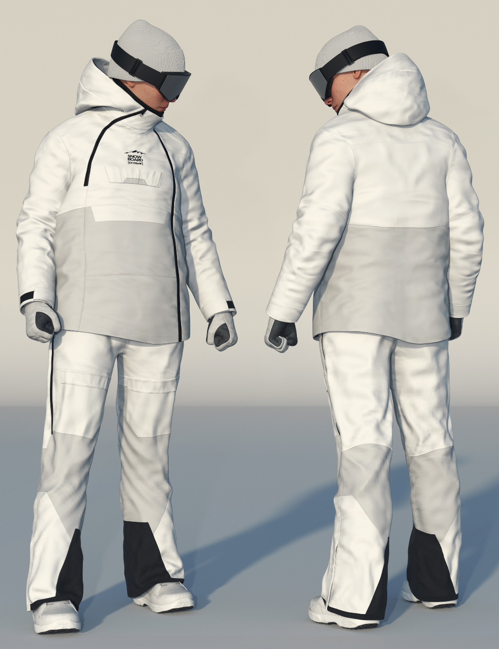 dForce Snowboard Outfit for Genesis 9 Texture Add-On | Daz 3D