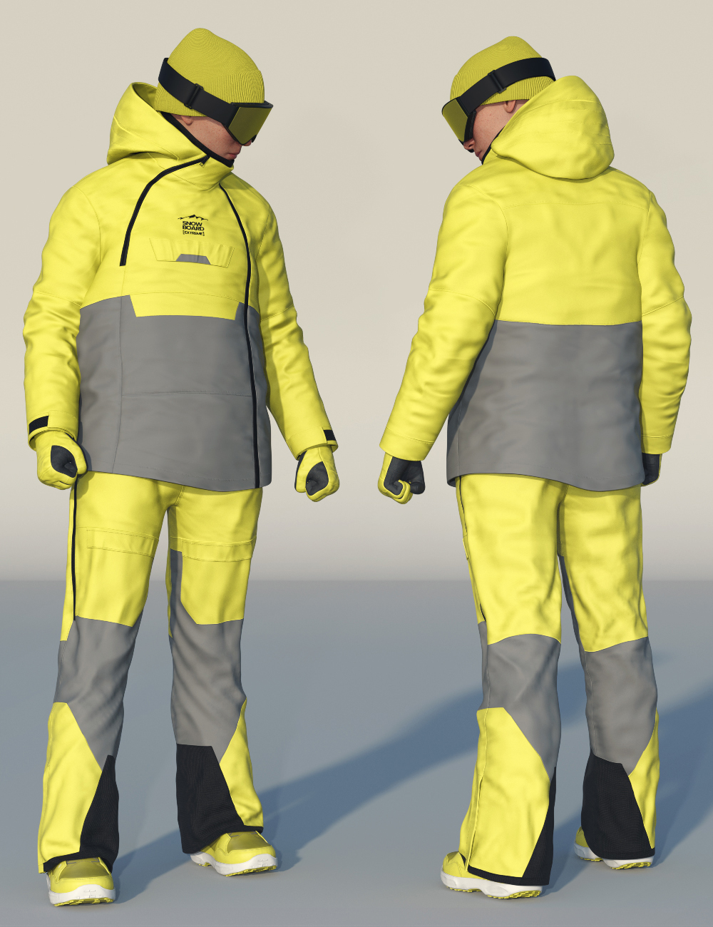 dForce Snowboard Outfit for Genesis 9 Texture Add-On | Daz 3D