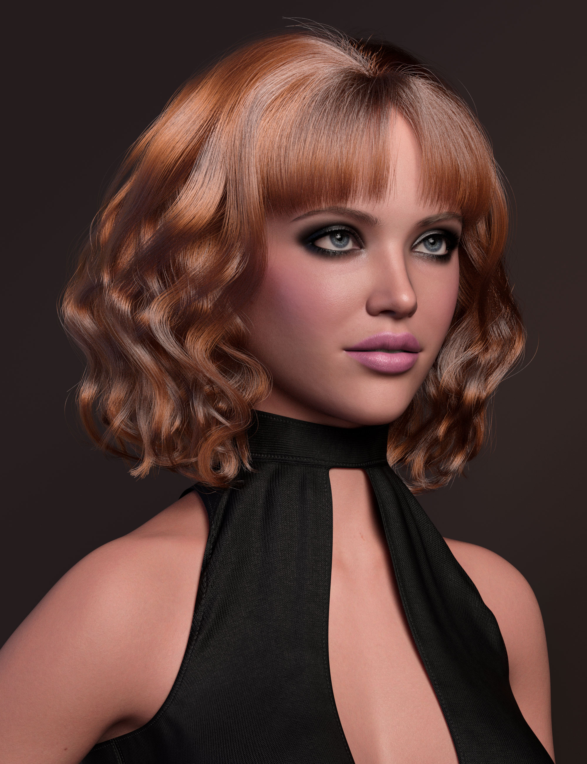dForce Strand-Based Doll Style Curly Bob Hair Color Expansion | Daz 3D