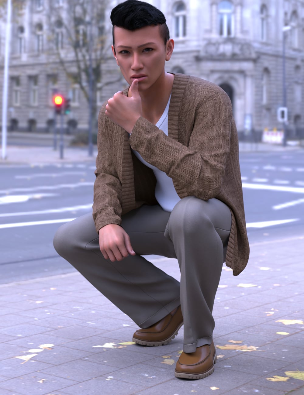 dForce LV Cozy Cardigan Outfit for Genesis 9 | Daz 3D