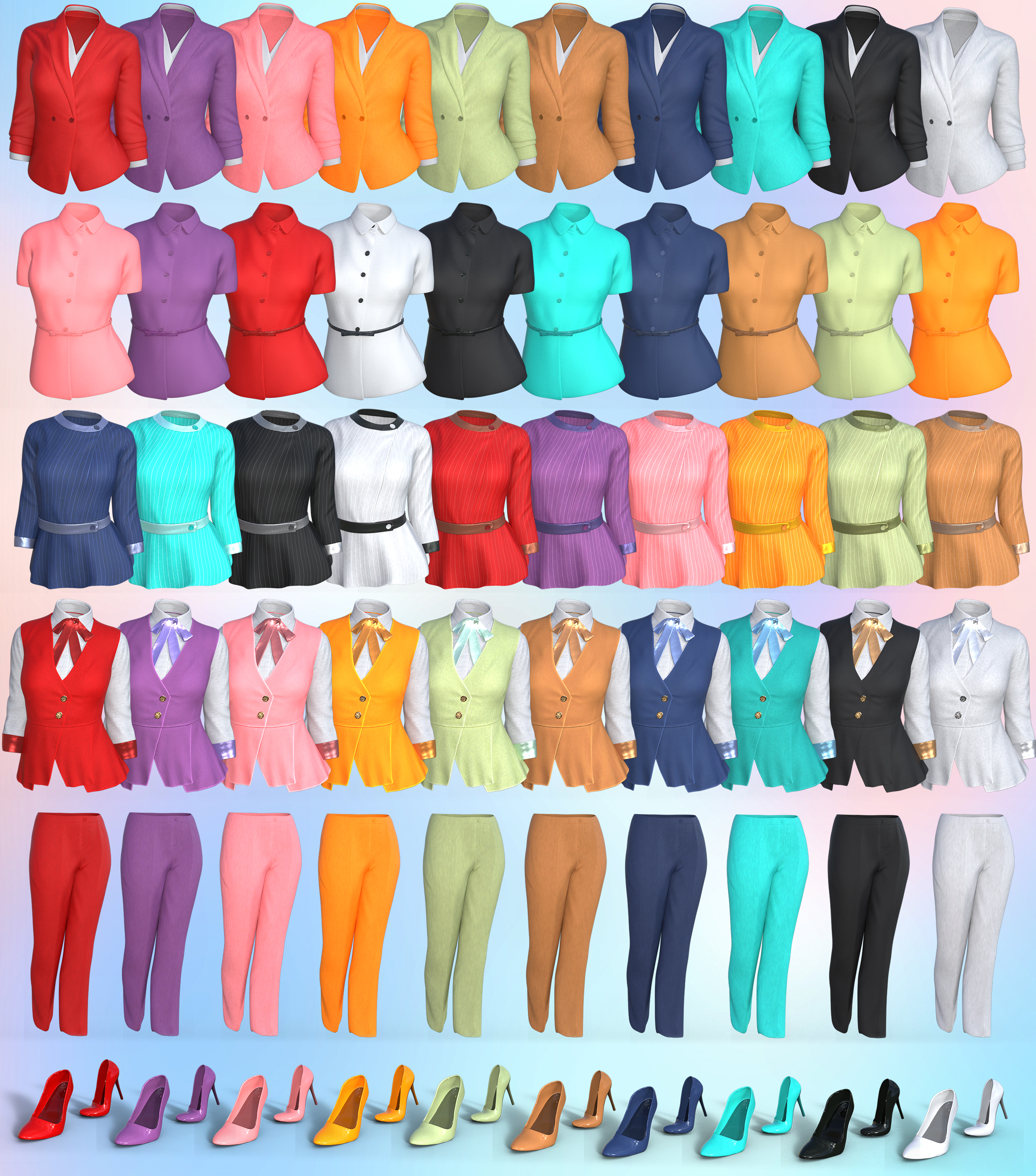 Collection of Bussiness Suits for Genesis 9 | Daz 3D