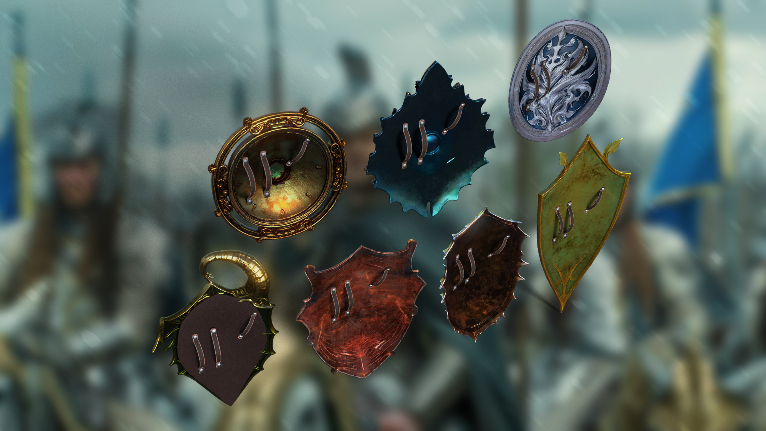 Elven Battle Shields | Daz 3D