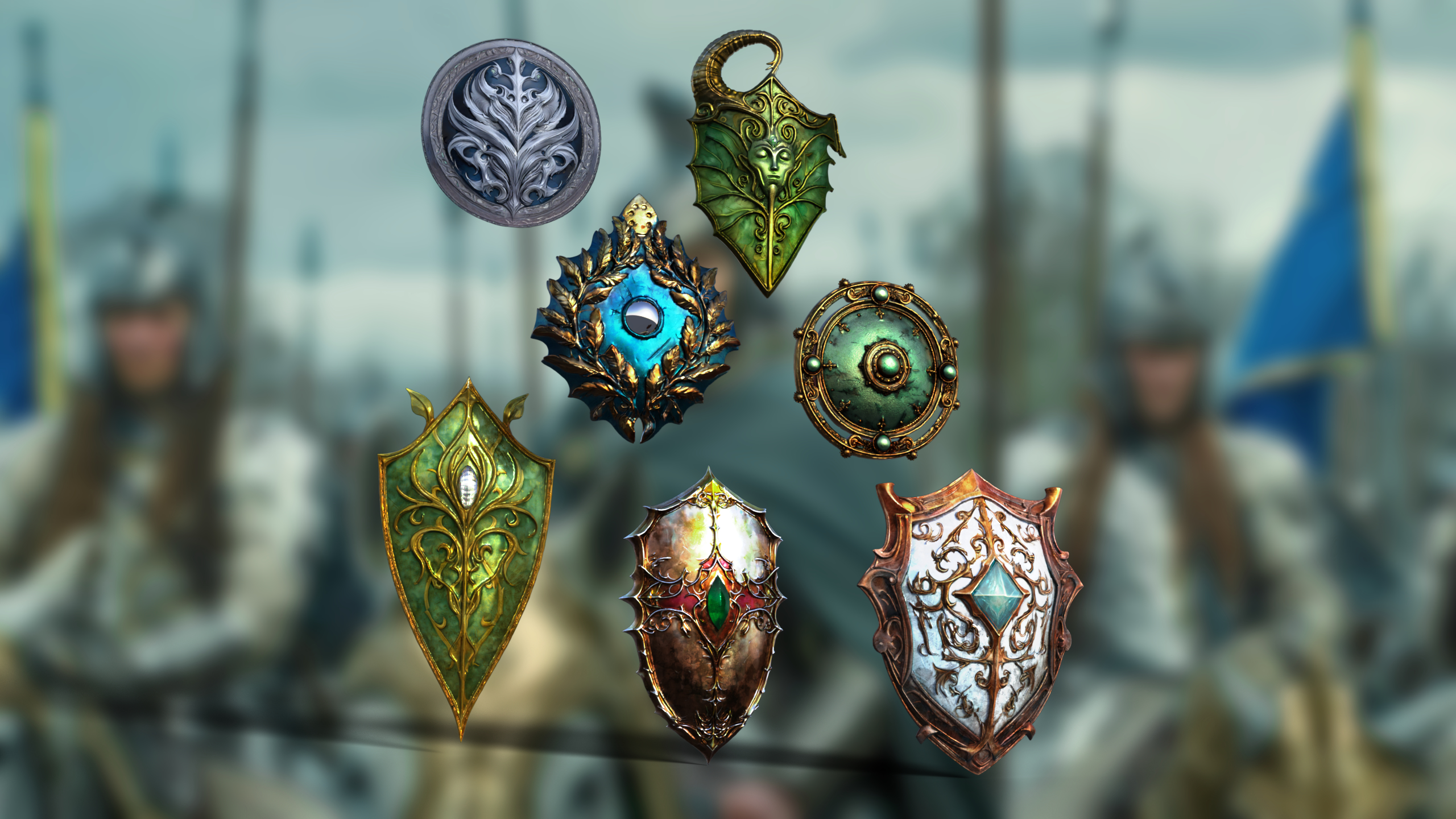 Elven Battle Shields | Daz 3D
