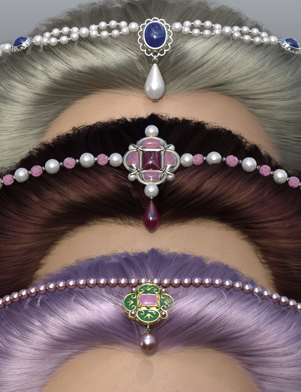 Tudor Hair Collection for Genesis 9 and 8 | Daz 3D