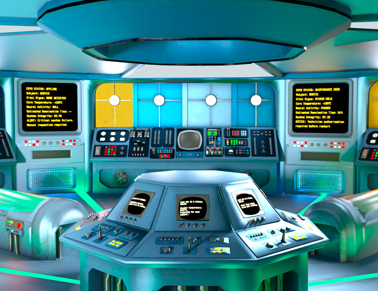 Cryo-Vault: HS-2000 Command Center | Daz 3D