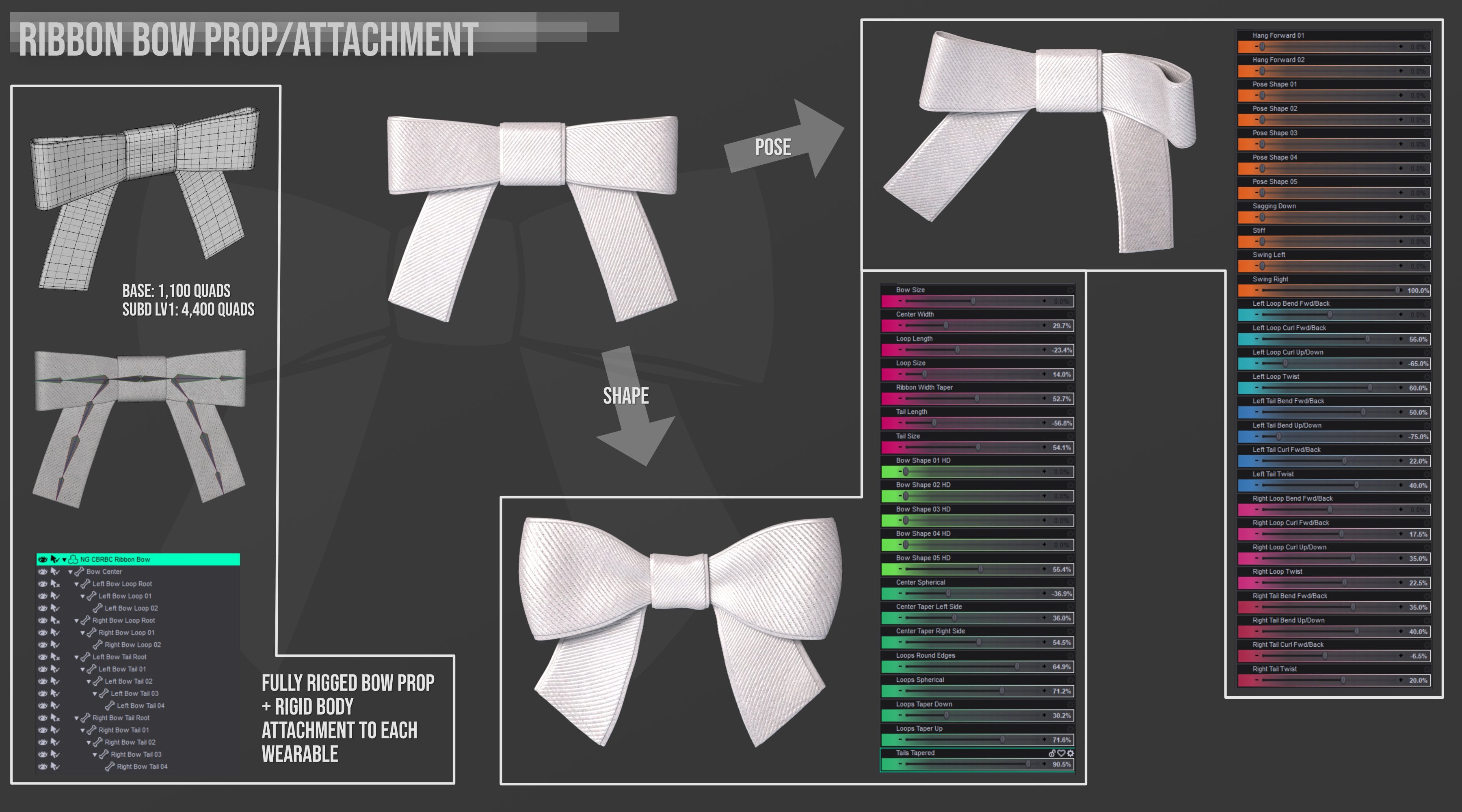 NG Cotton Bras Volume 2 - Ribbon Bow Collection | Daz 3D