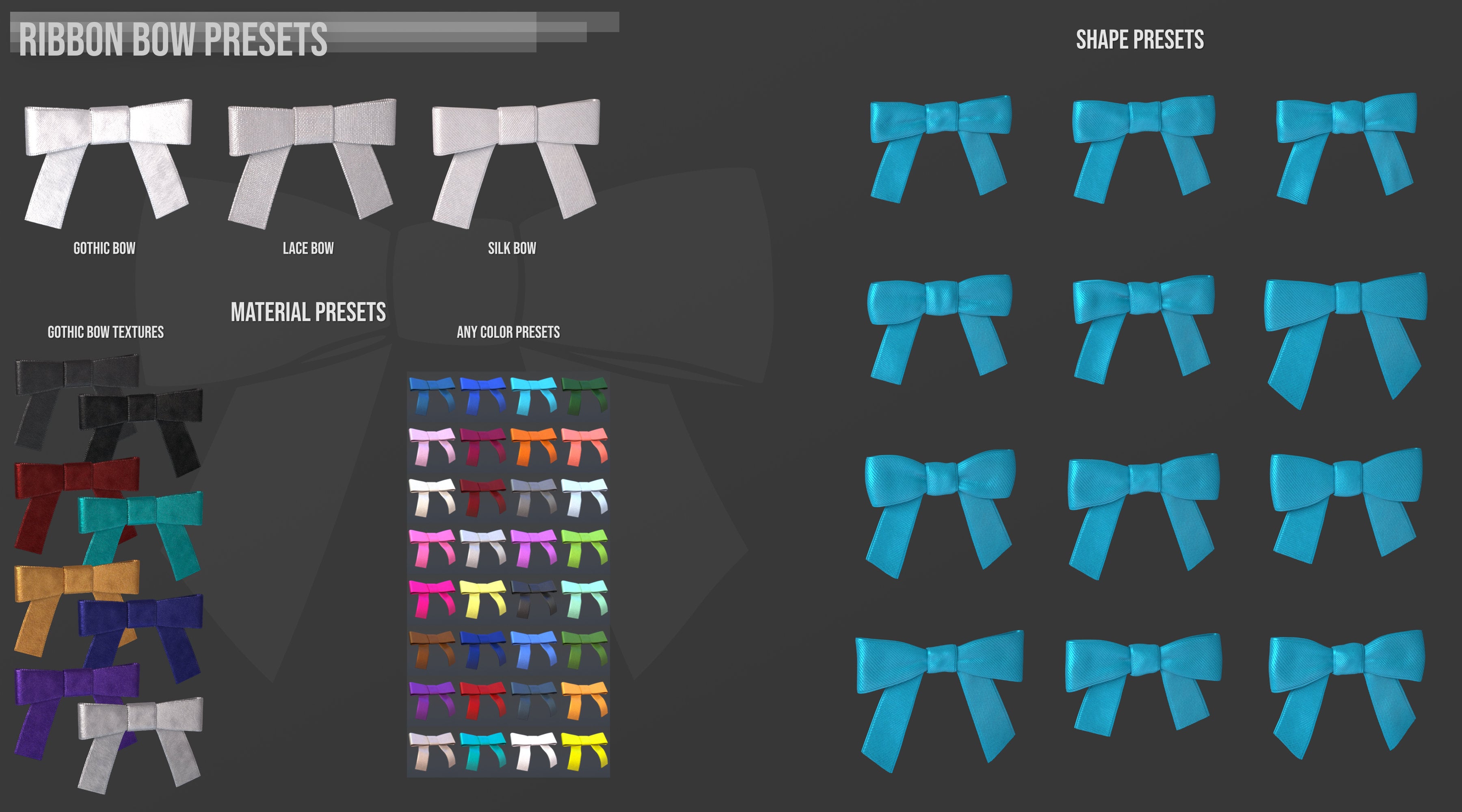 NG Cotton Bras Volume 2 - Ribbon Bow Collection | Daz 3D
