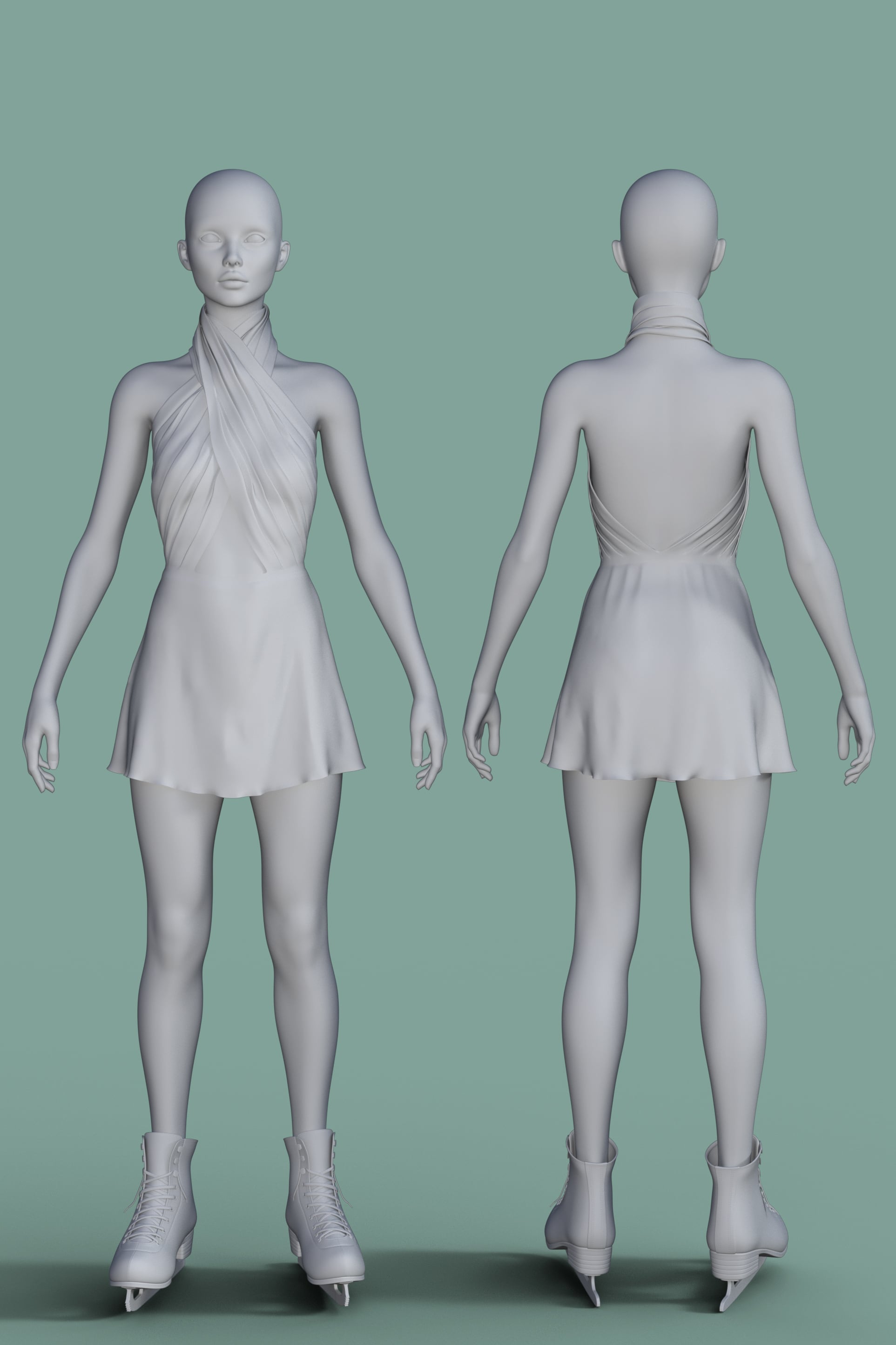 dForce Ice Skating Outfit for Genesis 9 | Daz 3D