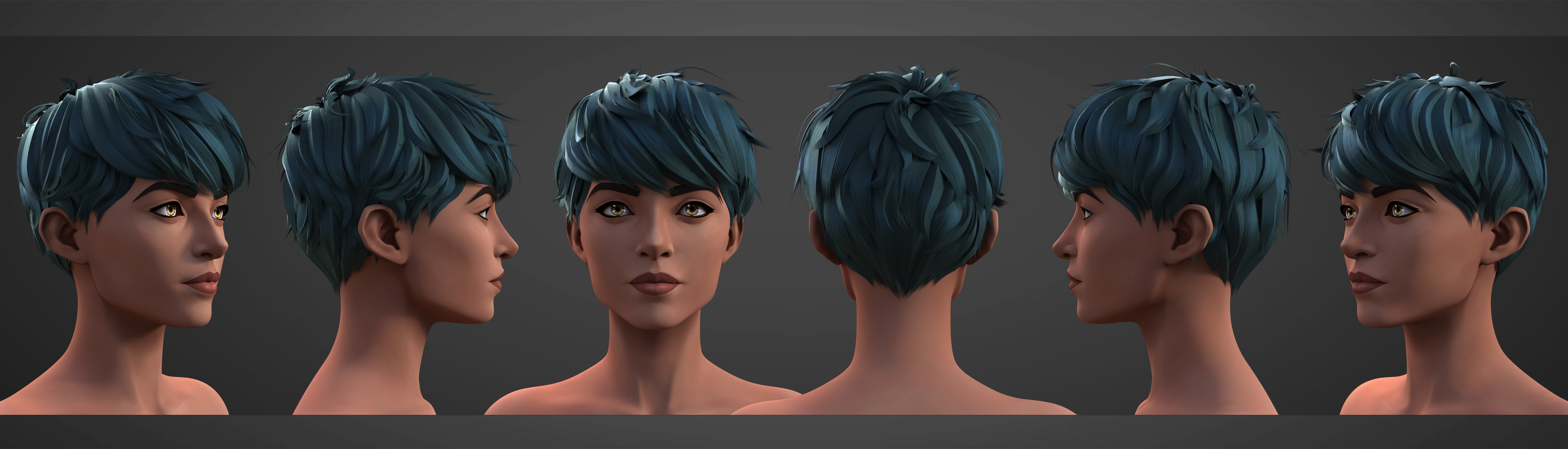 Painterly Short Cropped Hair | Daz 3D