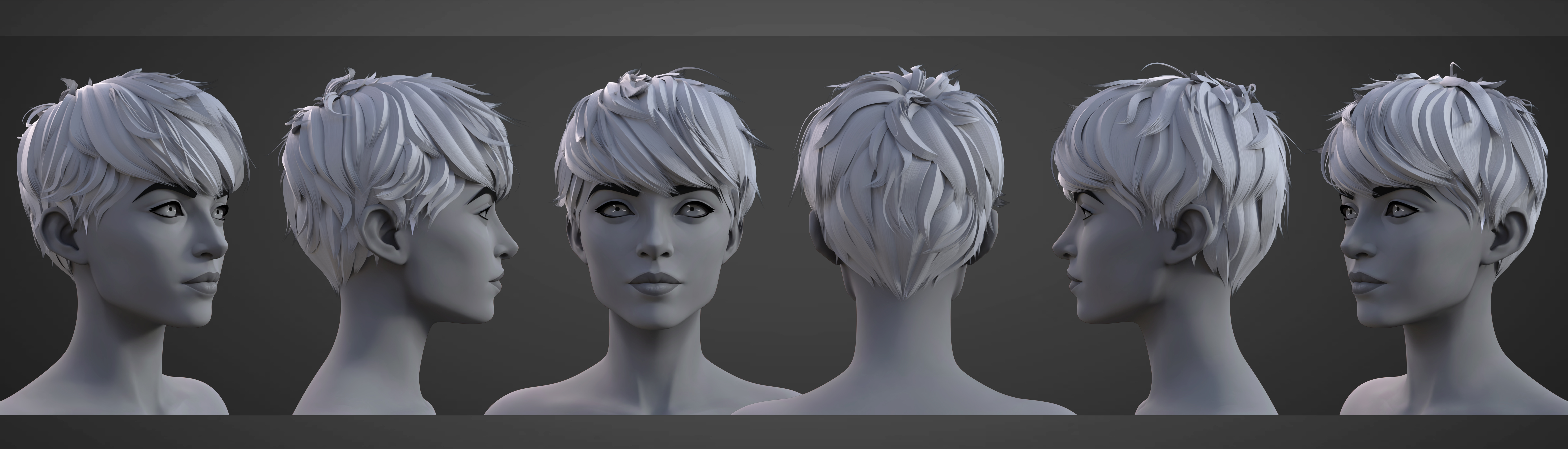 Painterly Short Cropped Hair | Daz 3D