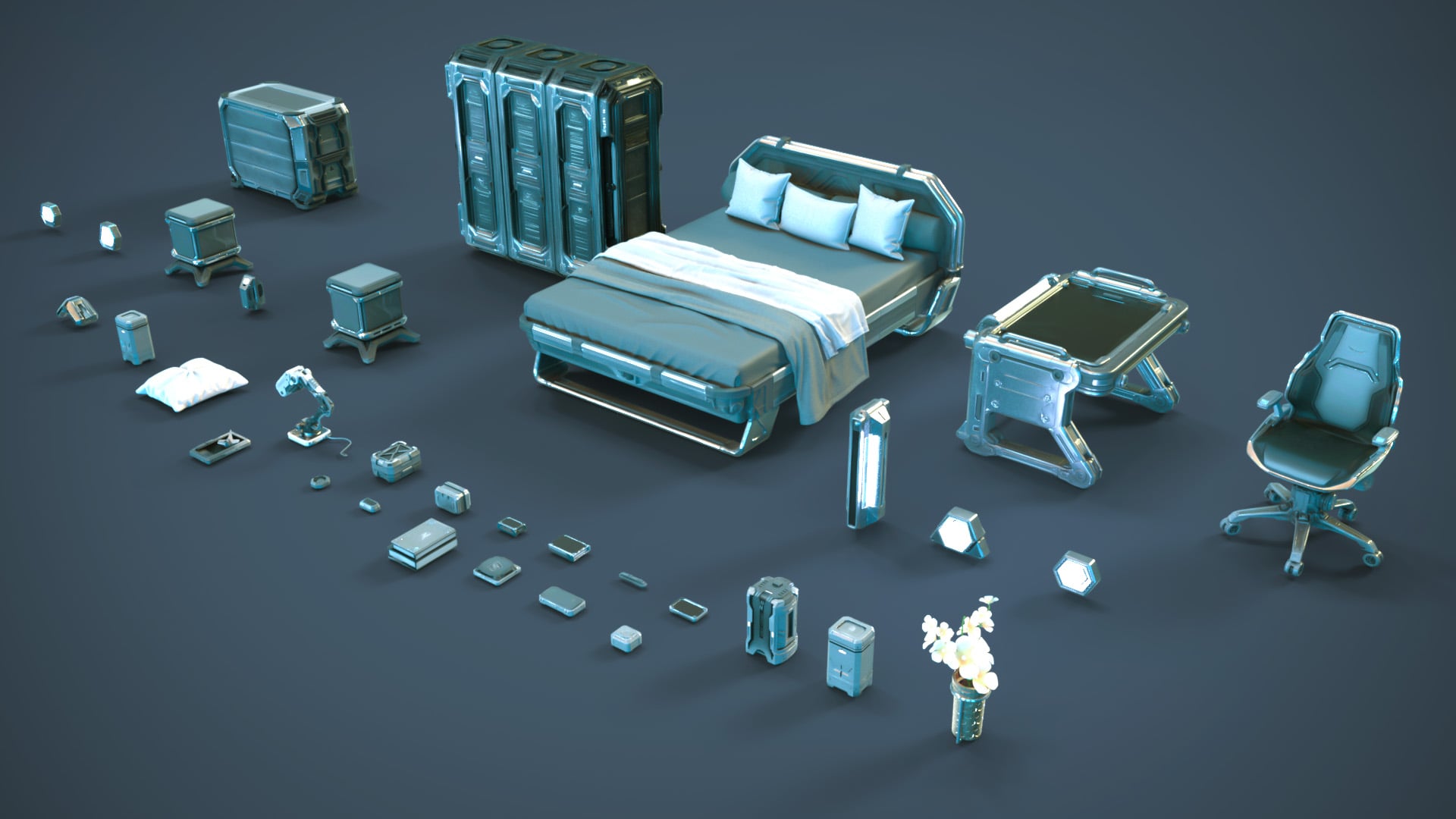 Polish Scifi Interior Modular Assets | Daz 3D